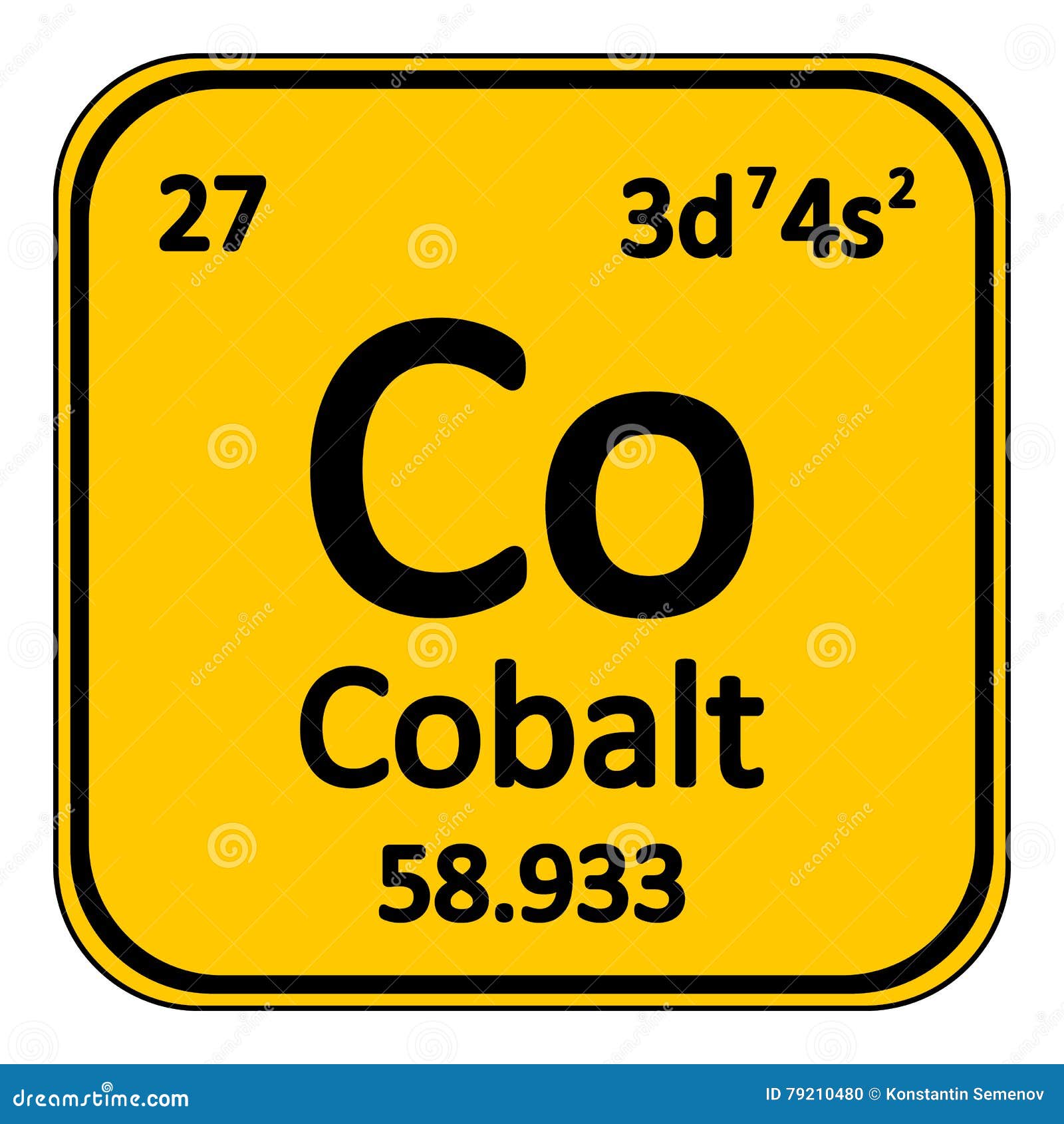 Icono Del Cobalto Del Elemento De Tabla Periódica Stock de ilustración ...