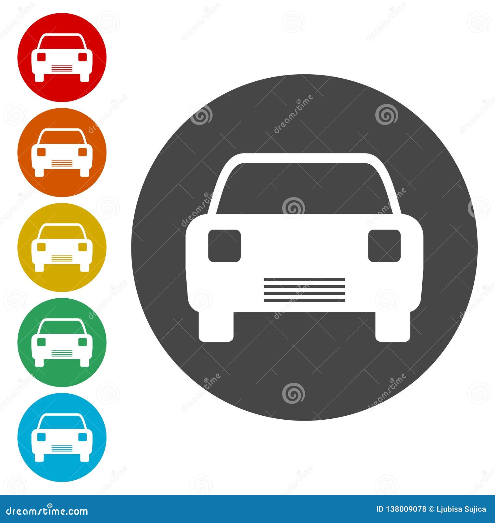 Icono del coche ilustración del vector. Ilustración de forma - 138009078
