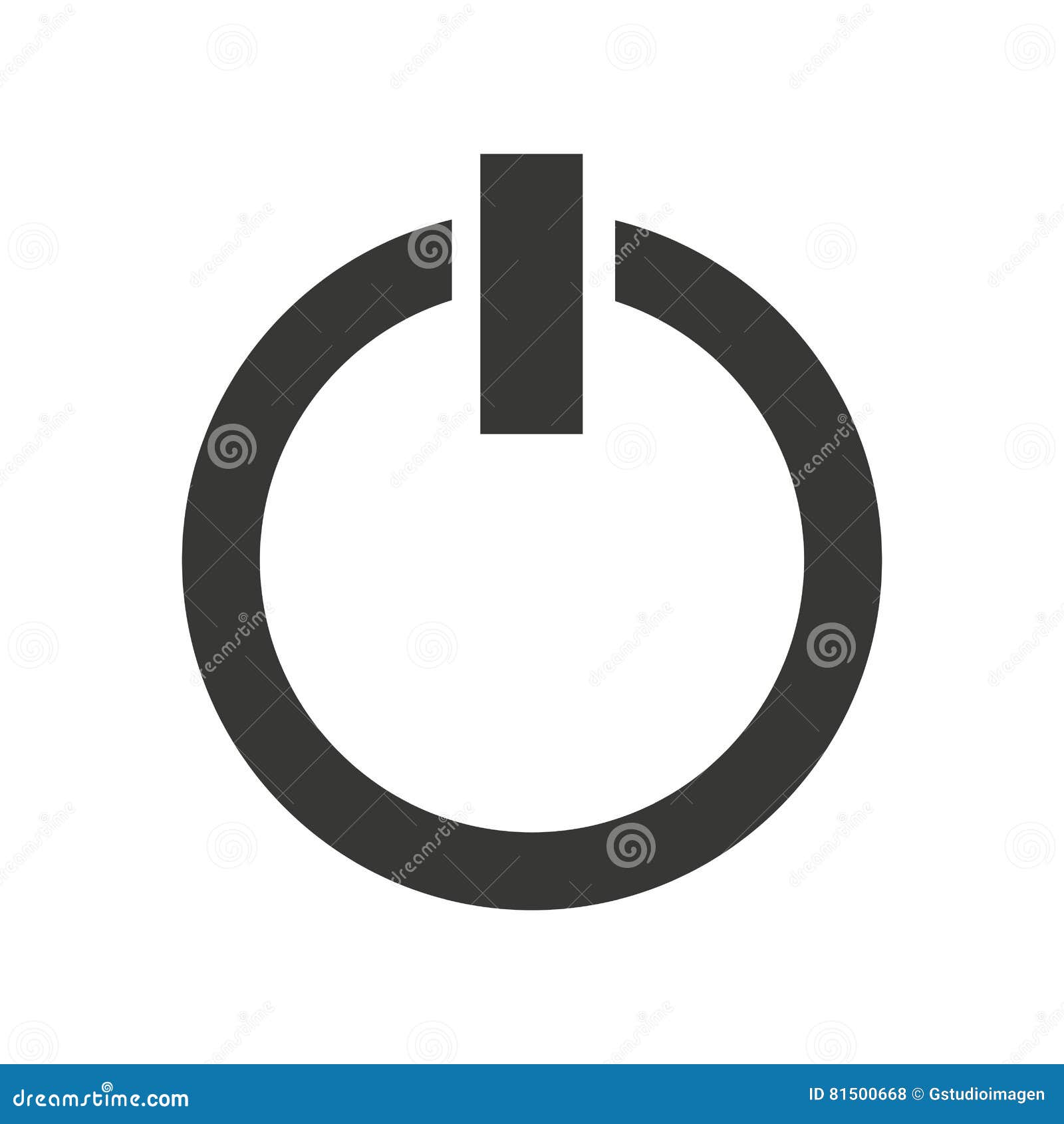 Icono Del Comienzo Del Botón De Encendido Ilustración del Vector ...