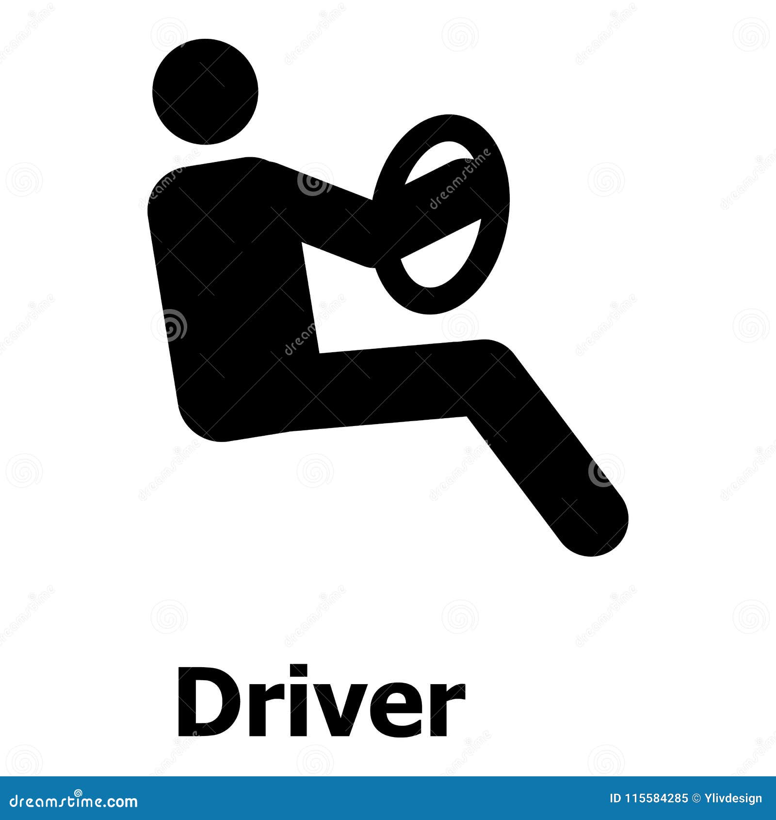 Icono Del Conductor, Estilo Simple Ilustración del Vector - Ilustración ...