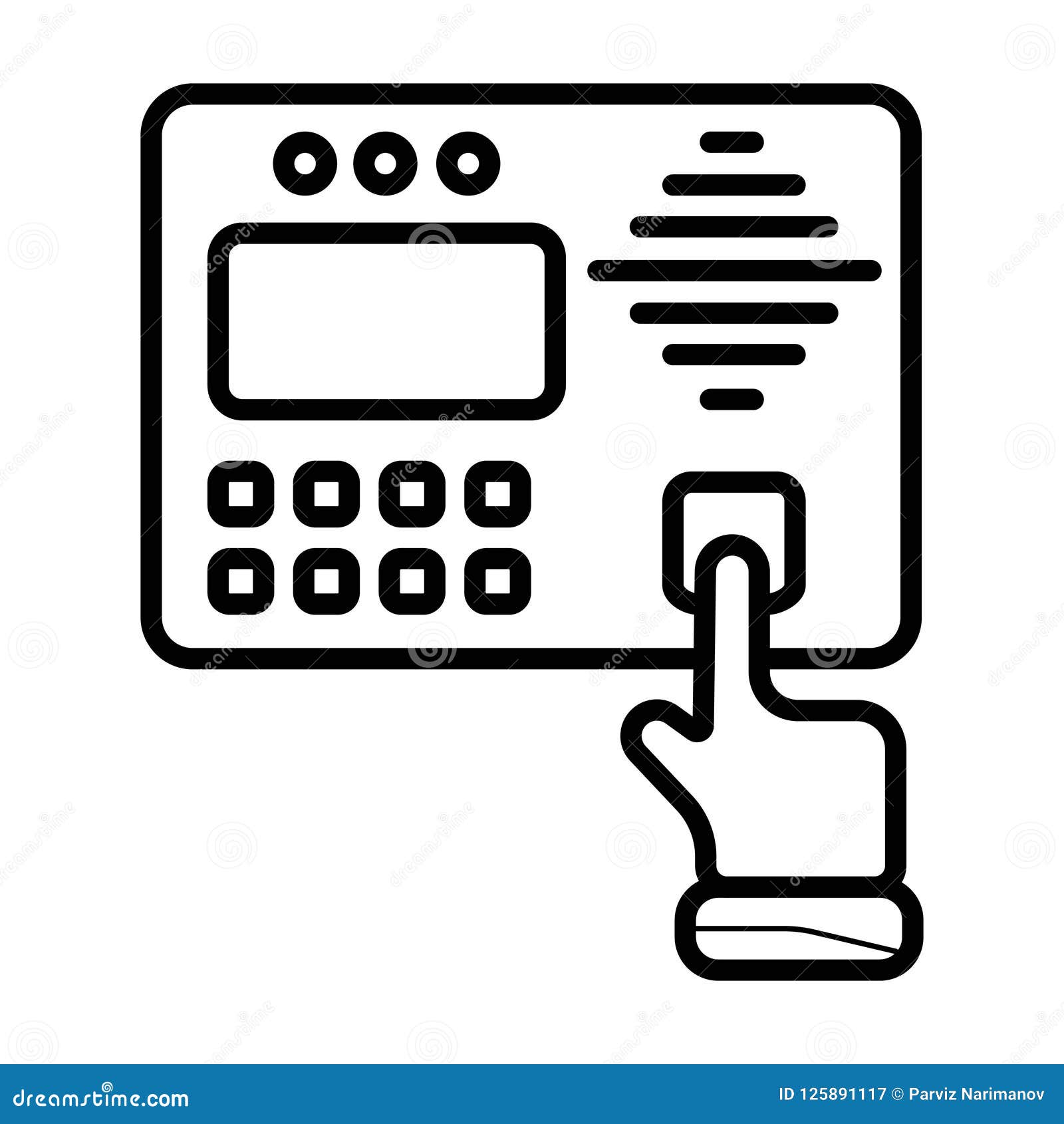 Icono Del Control De Acceso Stock de ilustración - Ilustración de carta ...