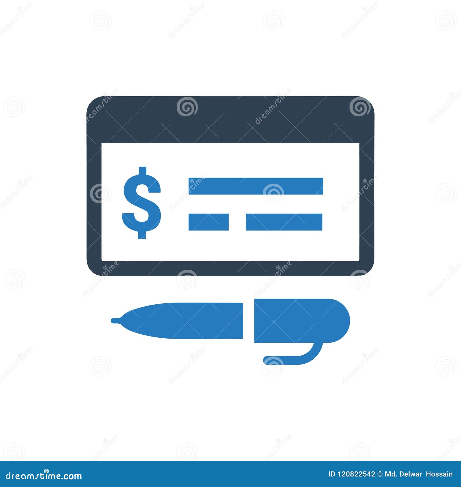 Icono del control de banco ilustración del vector. Ilustración de firma ...