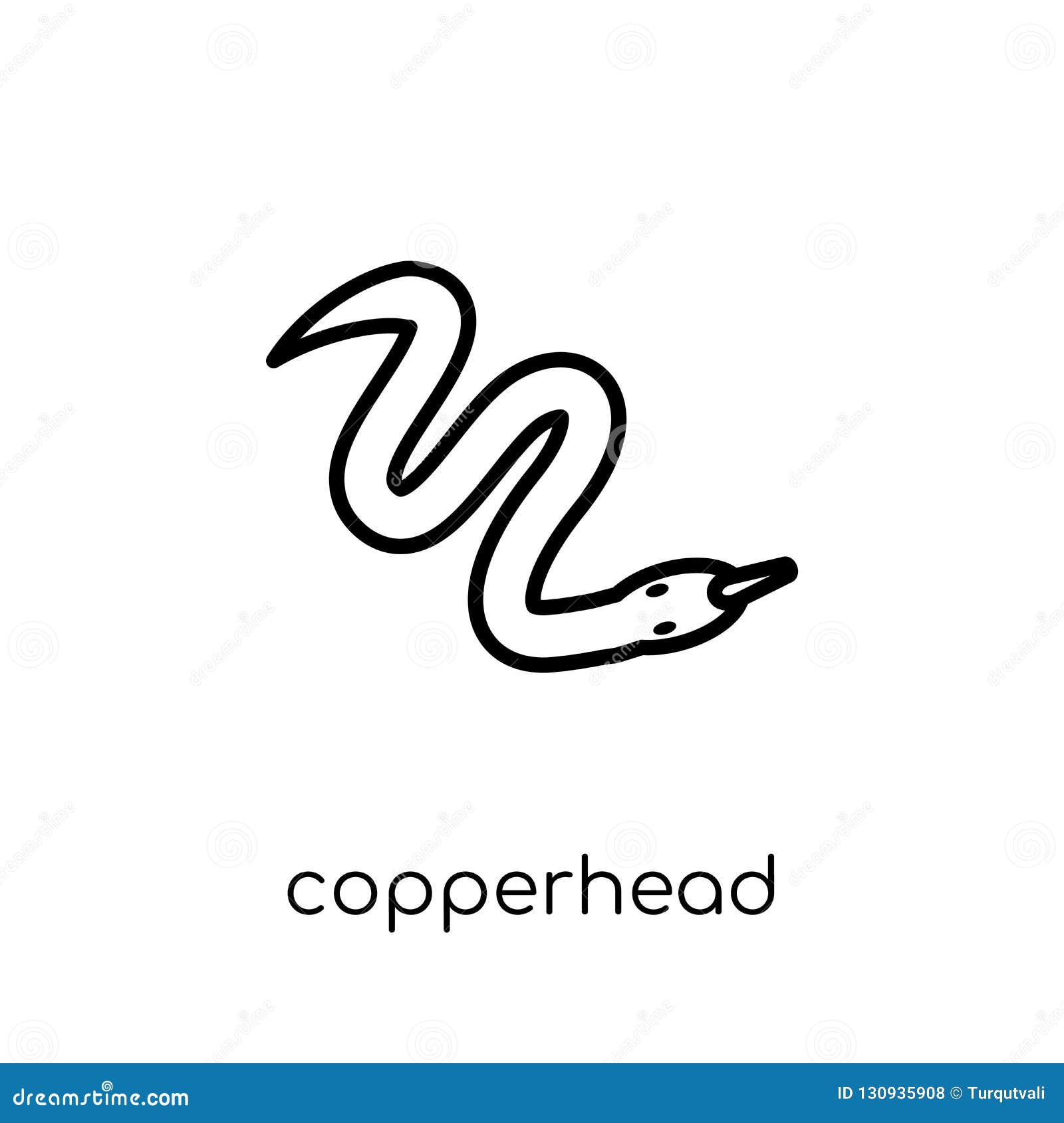 Icono del copperhead ilustración del vector. Ilustración de pista ...