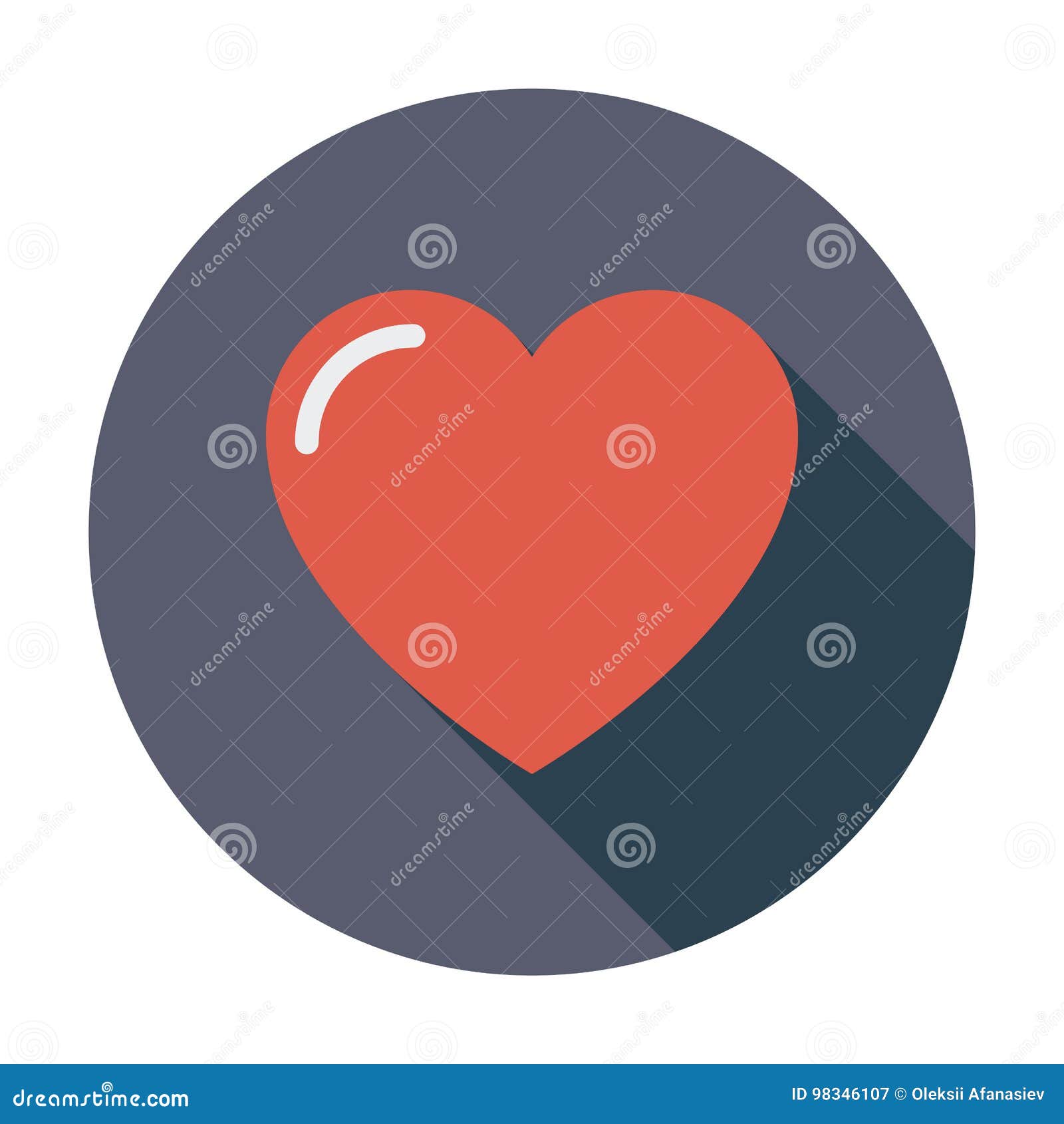 Icono del corazón ilustración del vector. Ilustración de blanco - 98346107