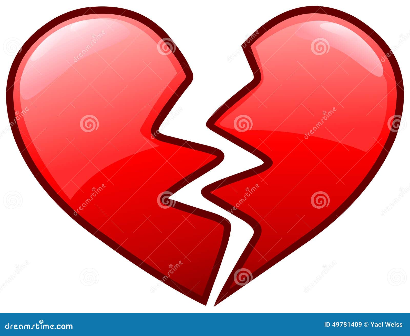 Icono del corazón quebrado ilustración del vector. Ilustración de ...