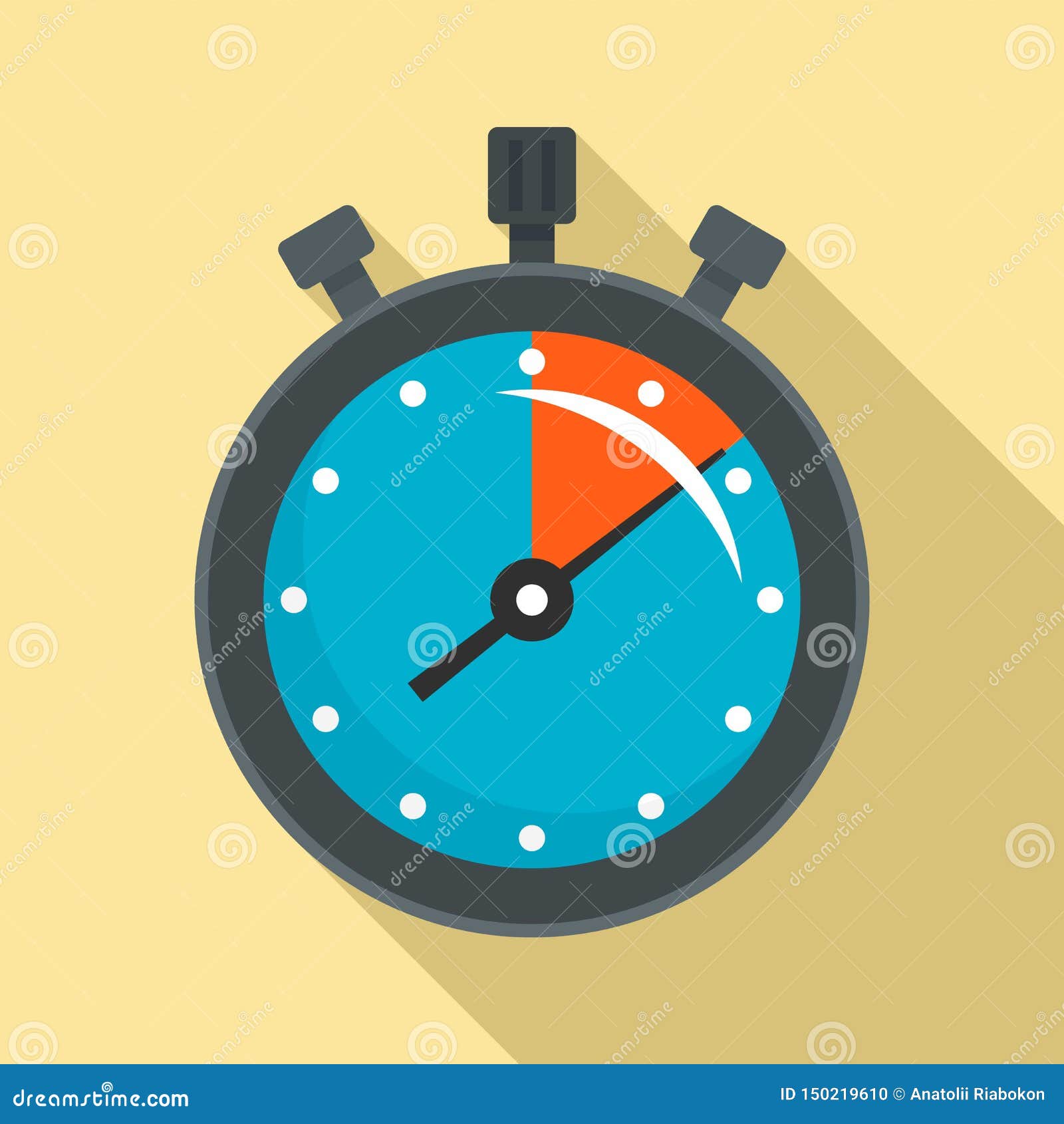 Icono Del Cron?metro, Estilo Plano Ilustración del Vector - Ilustración ...