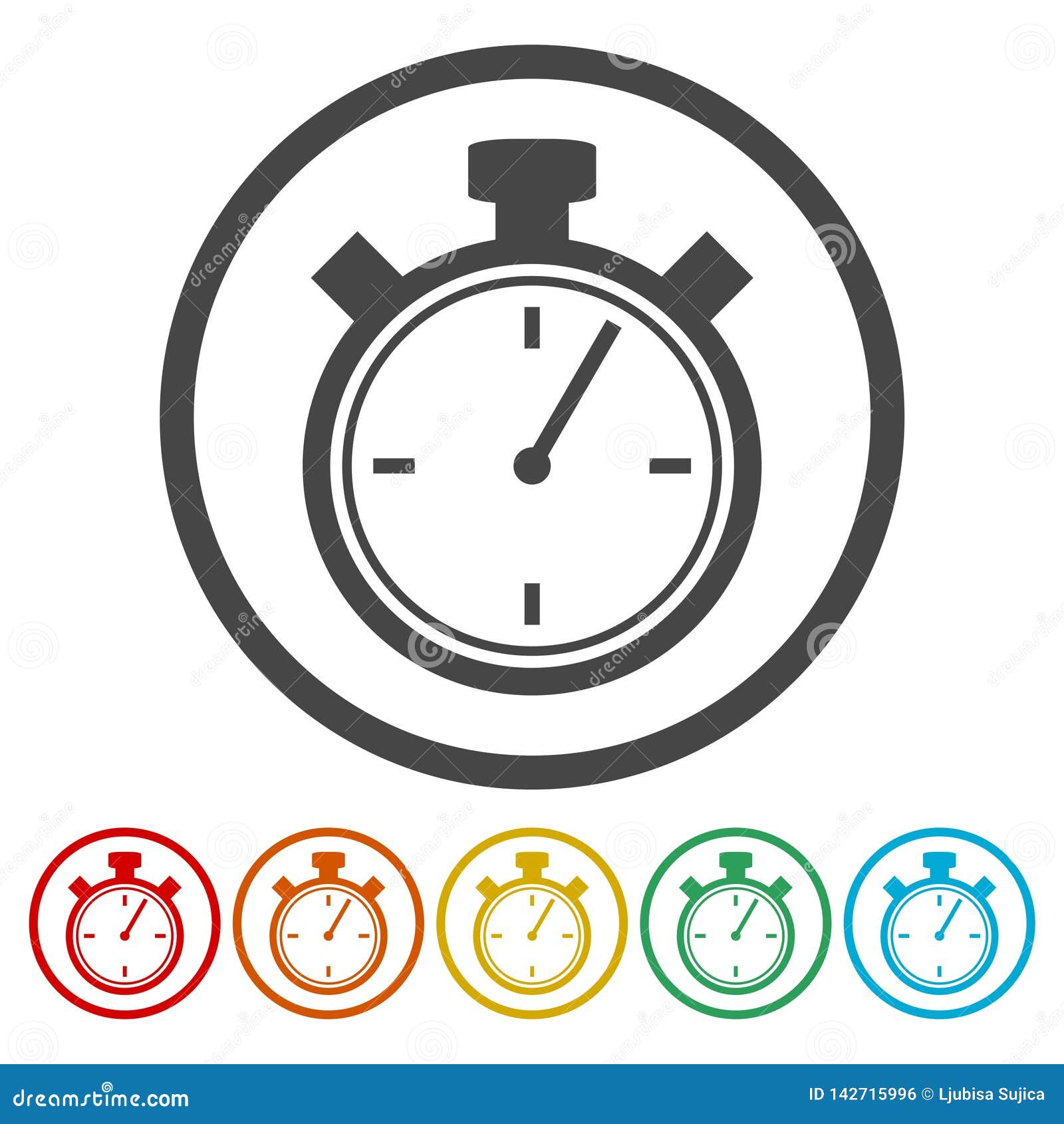 Icono Del Cron?metro Del Vector Ilustración del Vector - Ilustración de ...