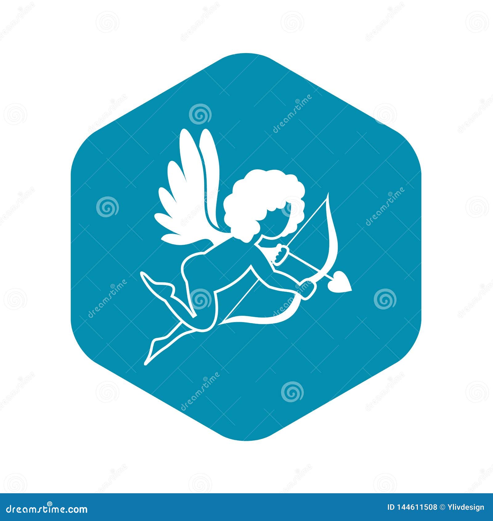 Icono Del Cupido Del Amor, Estilo Simple Ilustración del Vector ...