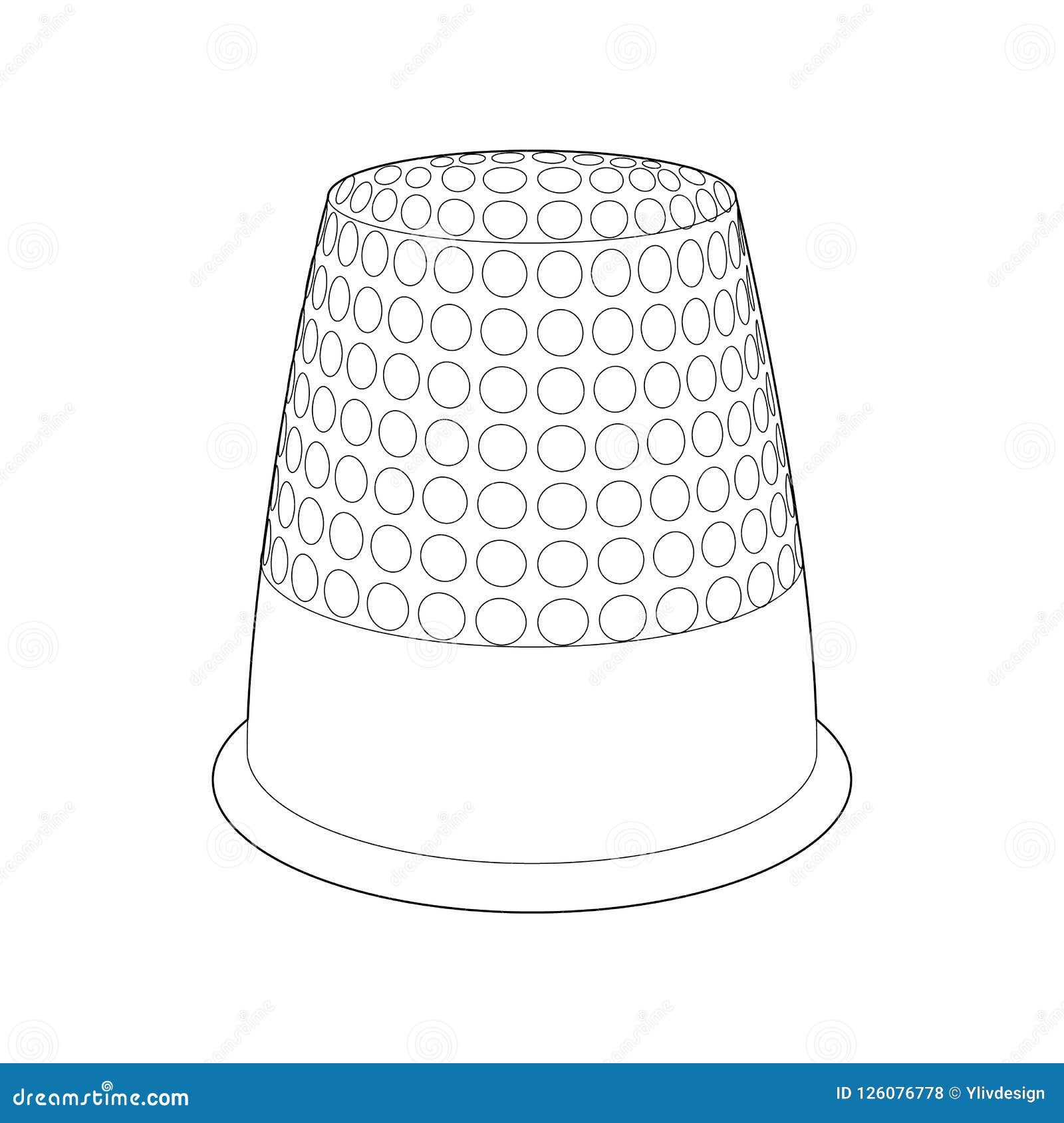 Icono Del Dedal, Estilo Del Esquema Stock de ilustración - Ilustración ...