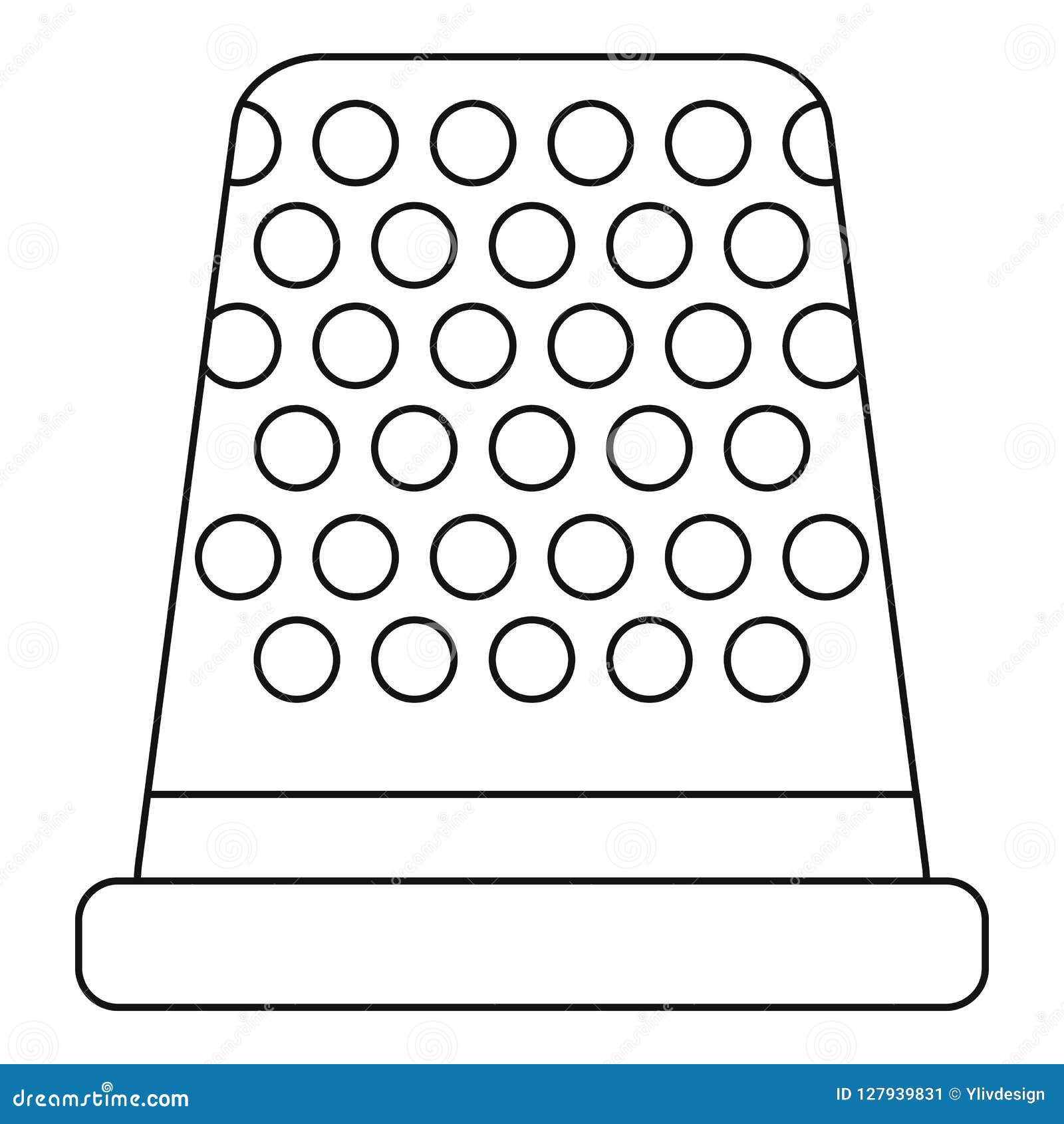 Icono Del Dedal, Estilo Del Esquema Stock de ilustración - Ilustración ...