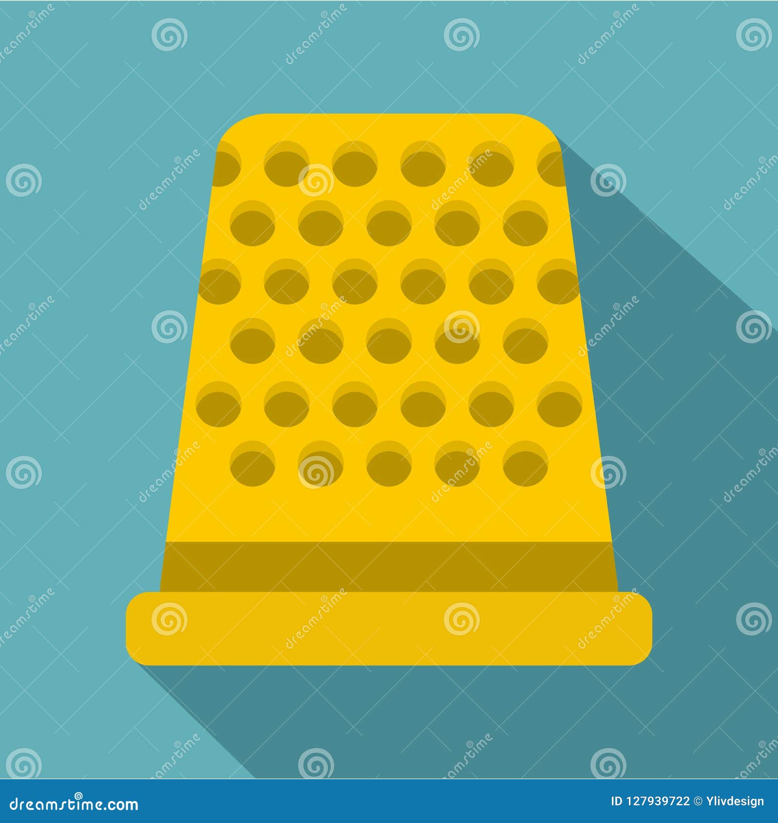 Icono Del Dedal, Estilo Plano Stock de ilustración - Ilustración de ...