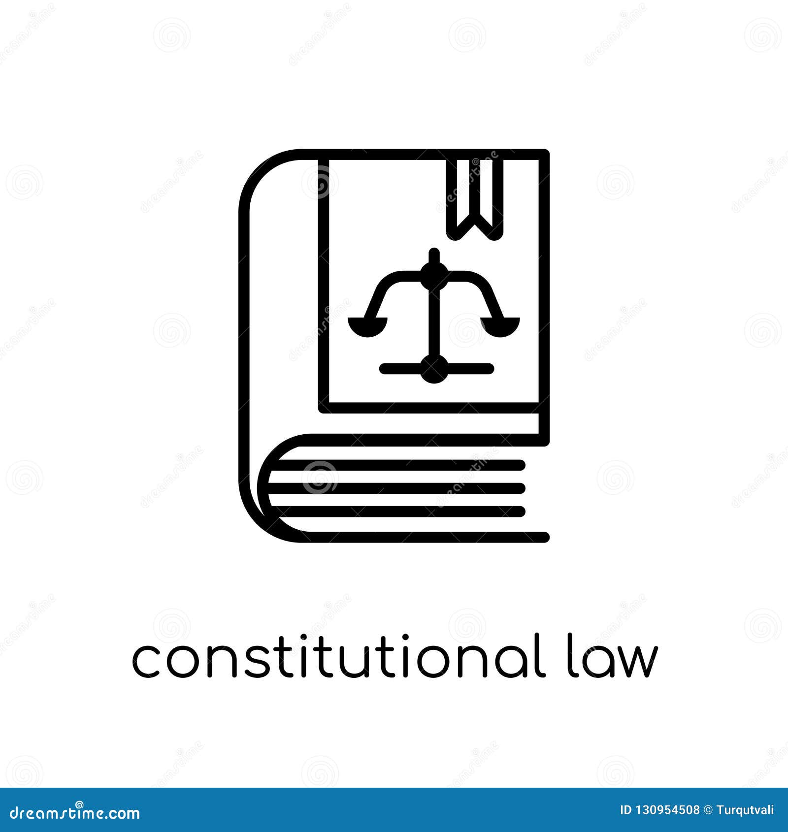 Icono Del Derecho Constitucional Consti Linear Plano Moderno De Moda ...