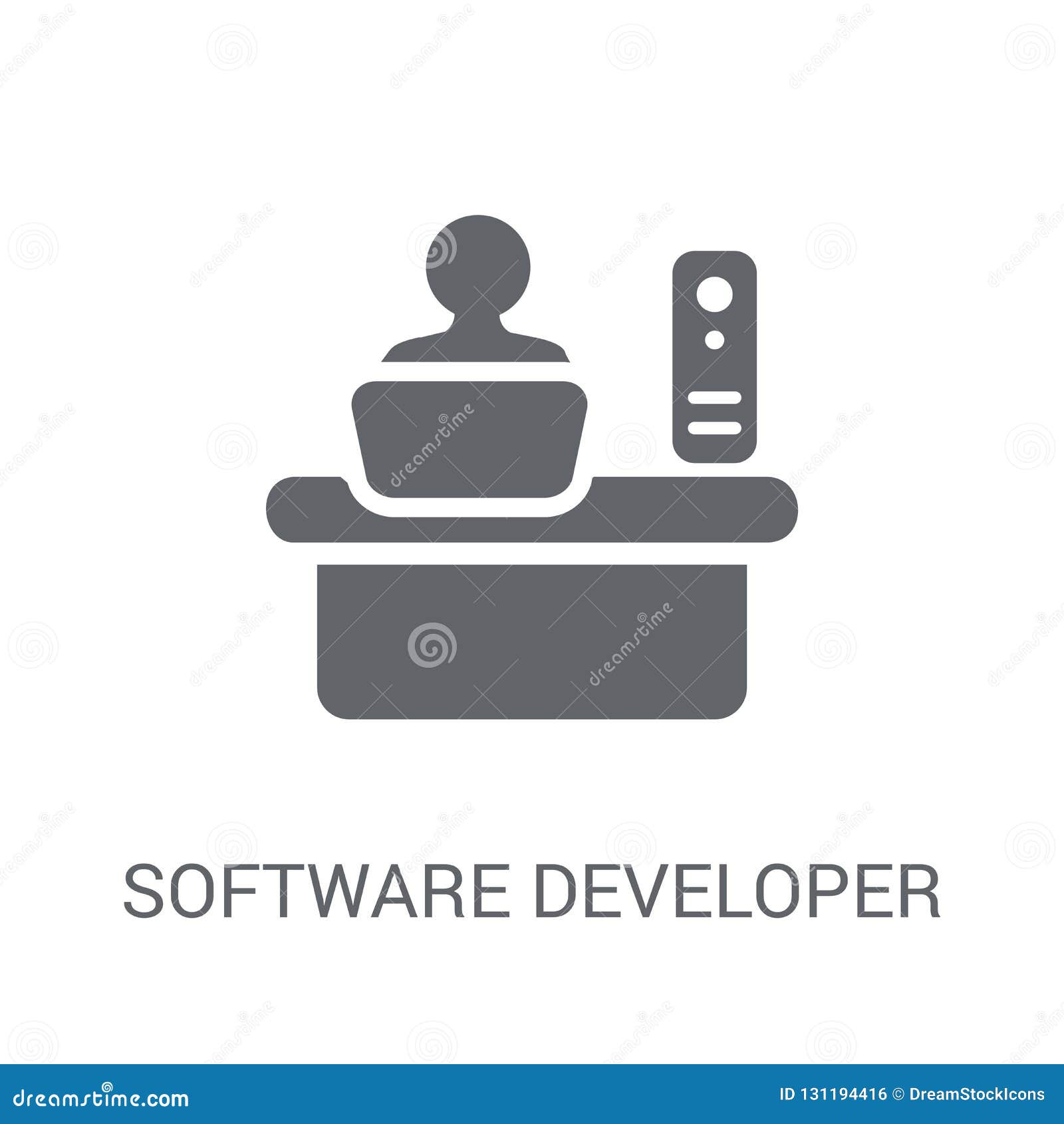 Icono Del Desarrollador De Software Ilustración del Vector ...