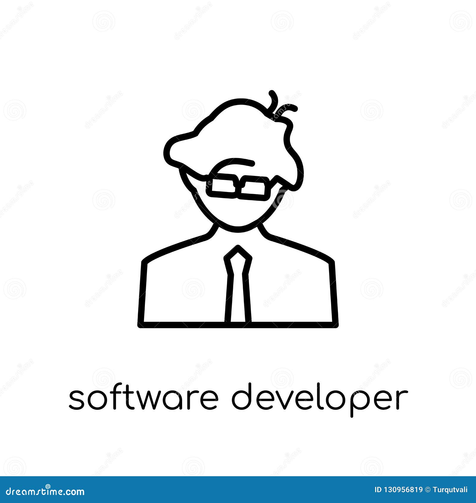 Icono Del Desarrollador De Software Vector Linear Plano Moderno De Moda ...