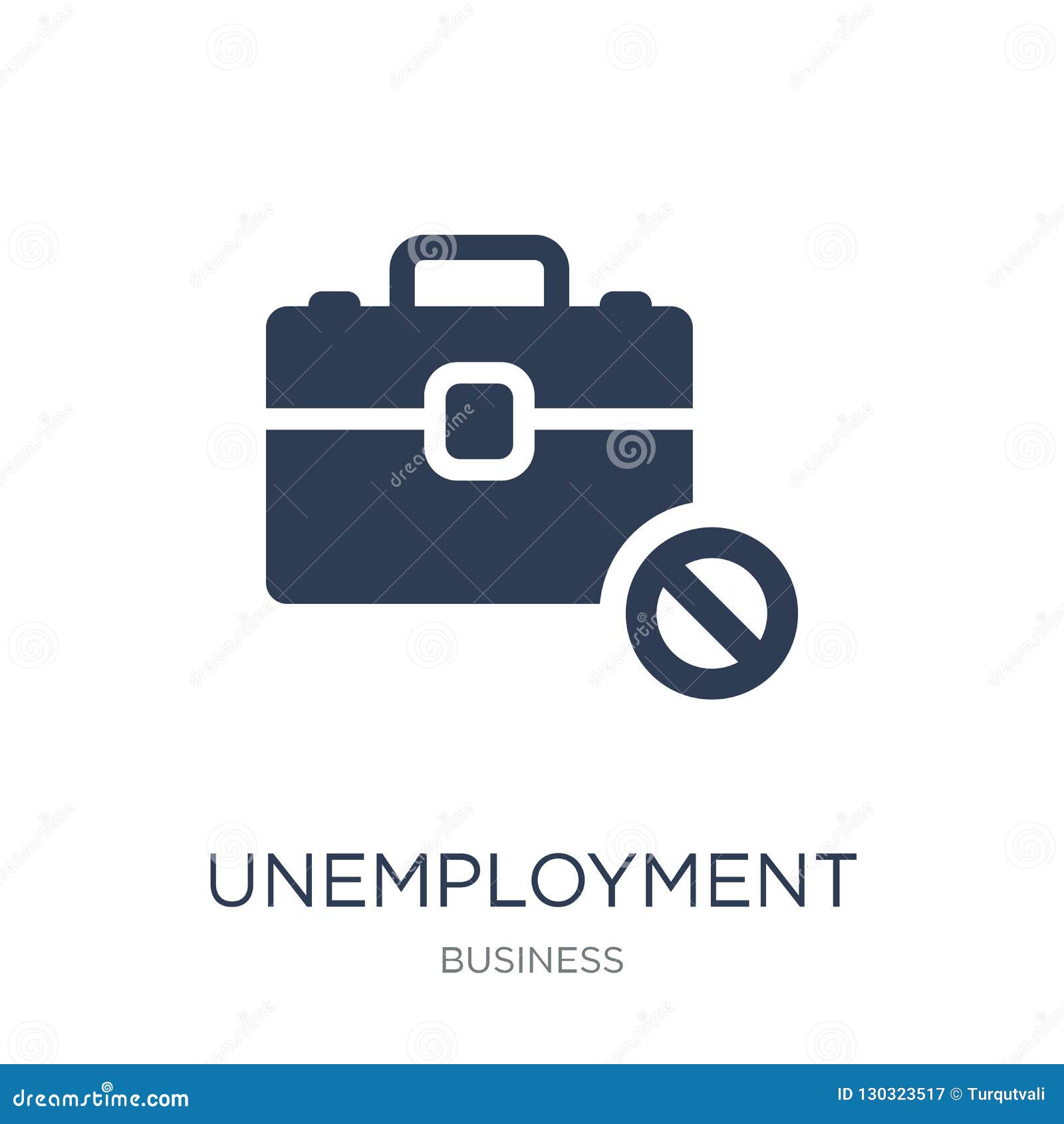 Icono Del Desempleo Icono Plano De Moda Del Desempleo Del Vector En ...