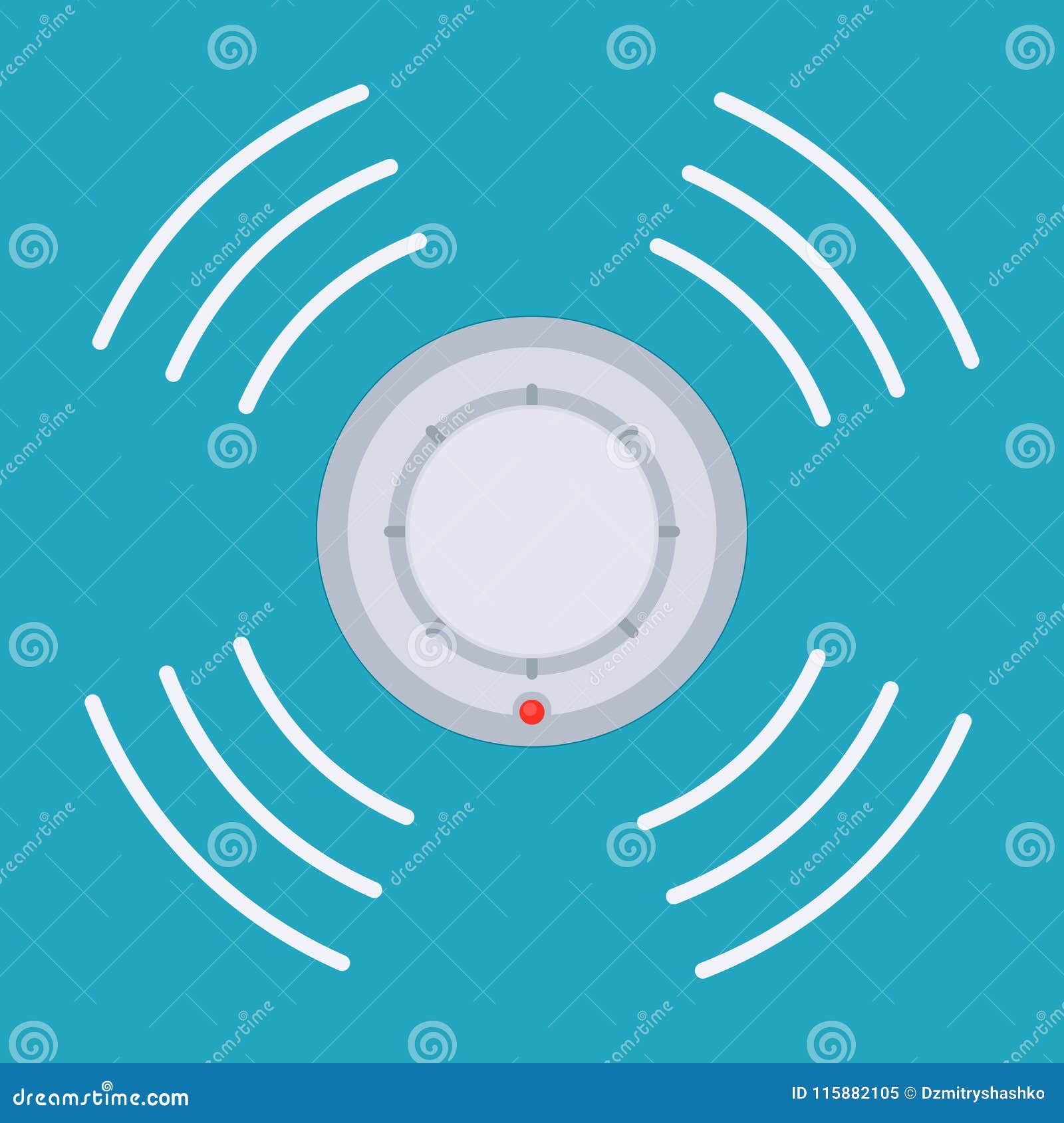 Icono del detector de humo ilustración del vector. Ilustración de techo ...