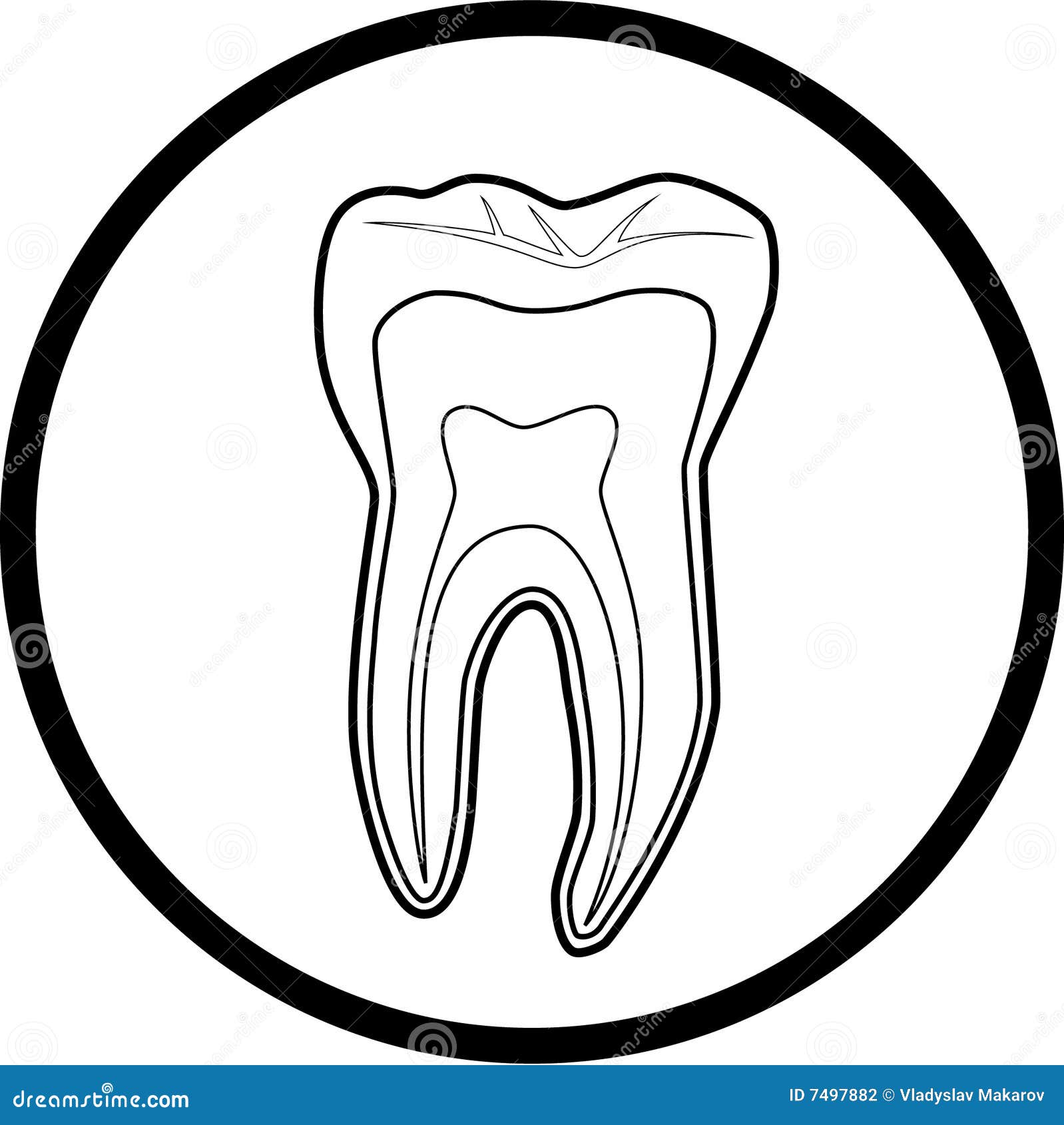 Icono Del Diente Del Vector Ilustración del Vector - Ilustración de ...