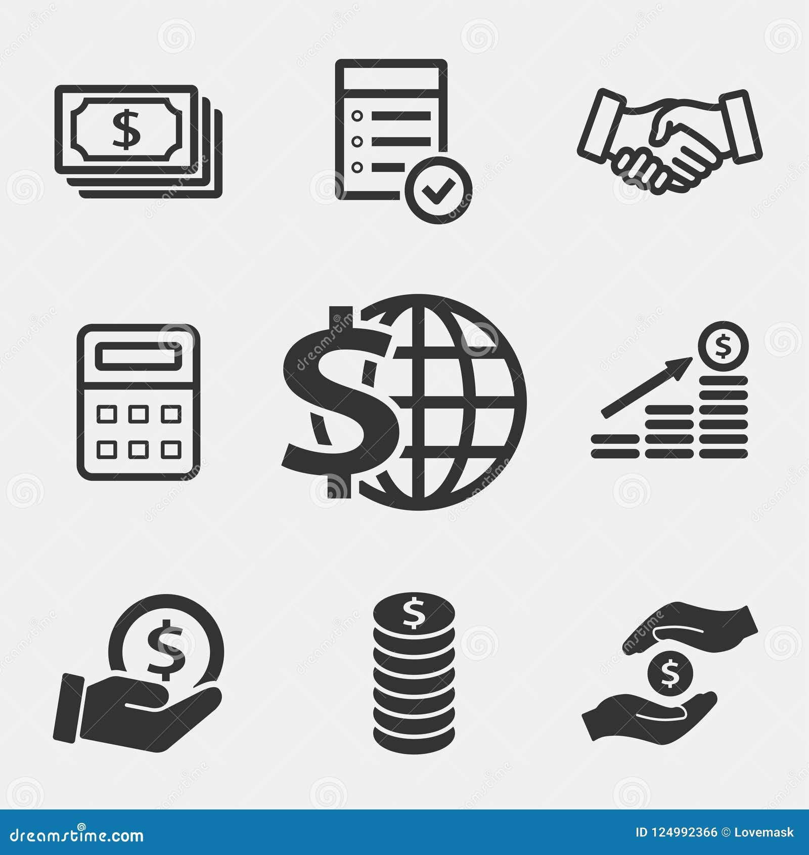 Icono Del Dinero De Las Inversiones Del Vector Ilustración del Vector ...