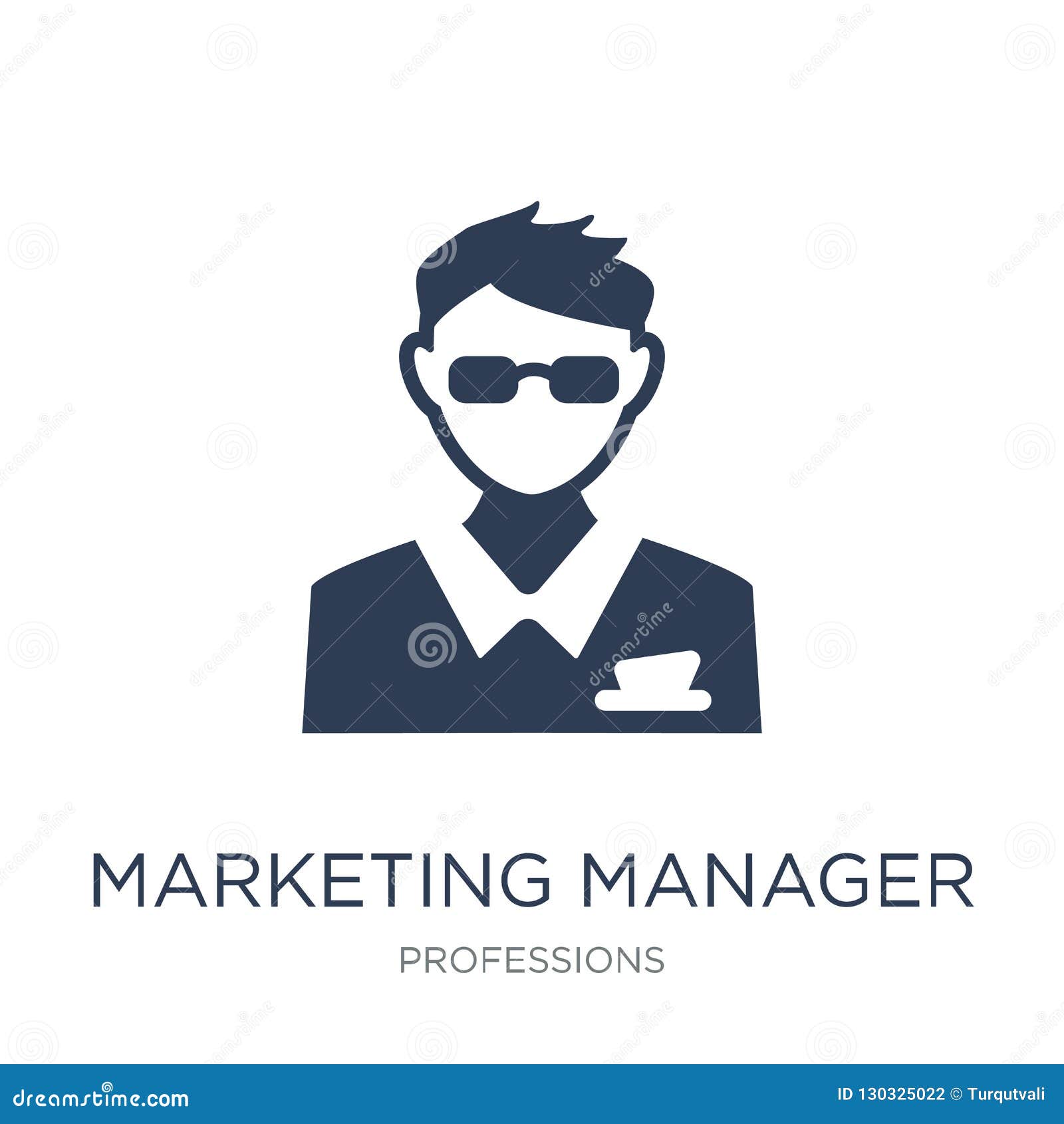 Icono Del Director De Marketing Ico Plano De Moda Del Director De ...