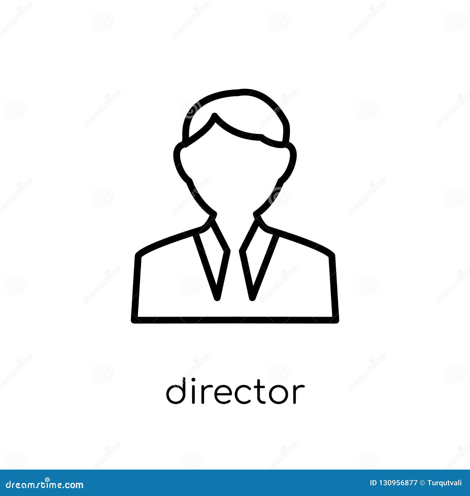 Icono Del Director Icono Linear Plano Moderno De Moda Del Director Del ...