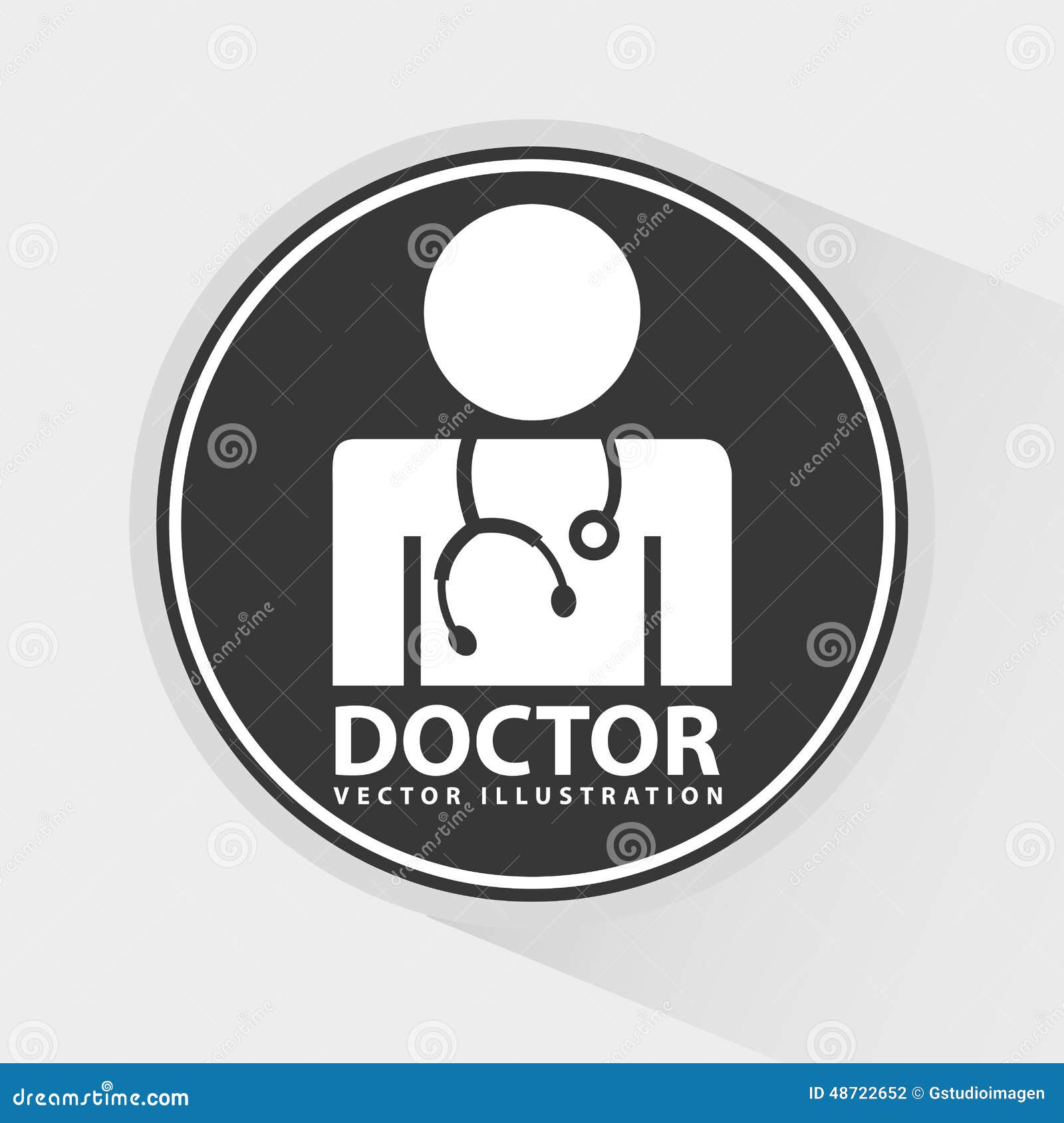 Icono del doctor stock de ilustración. Ilustración de aislado - 48722652