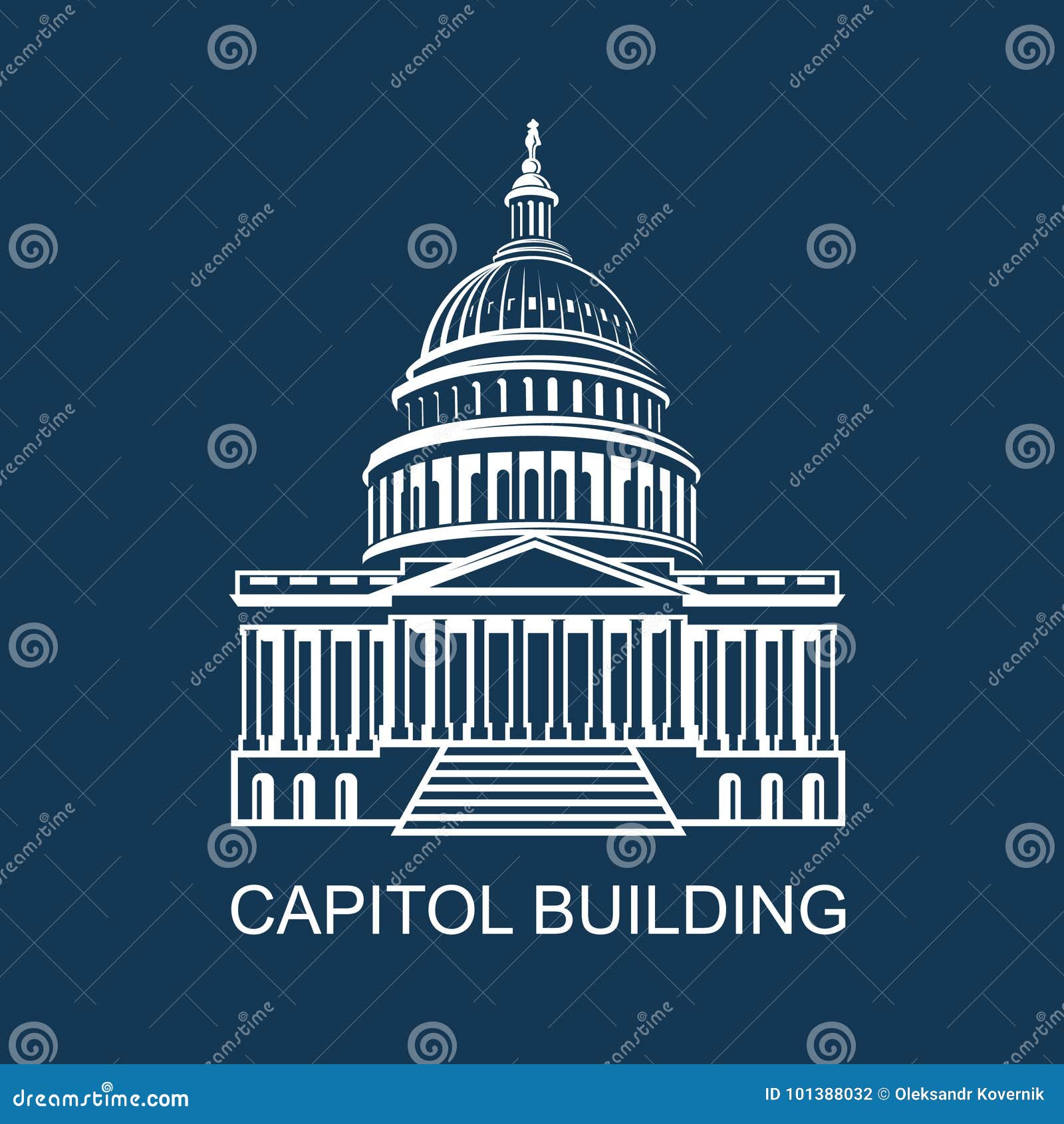 Icono Del Edificio Del Capitolio Ilustración del Vector - Ilustración de emblema, capital: 101388032
