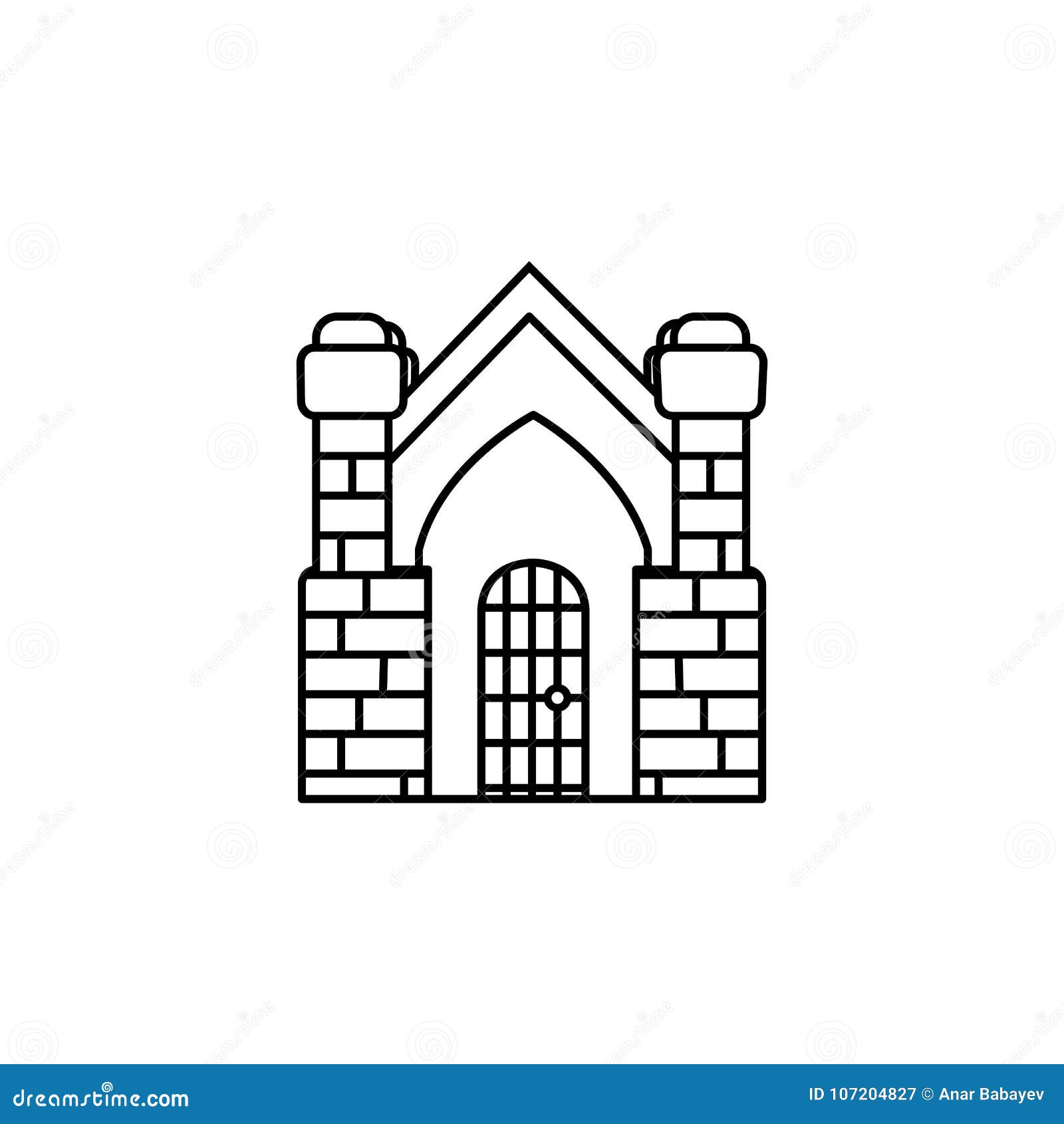 Icono Del Edificio De La Cripta Ilustración del Vector - Ilustración de ...