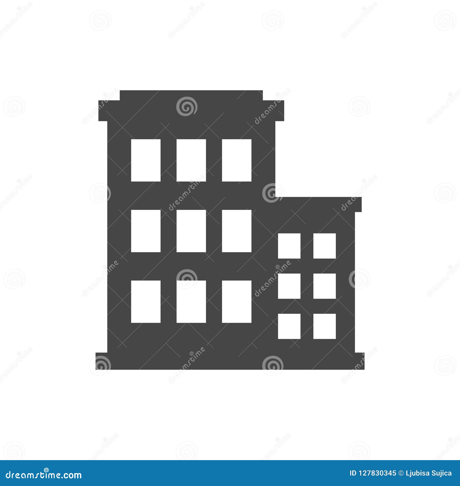 Icono Del Edificio, Logotipo Del Edificio, Icono Simple Del Vector En ...