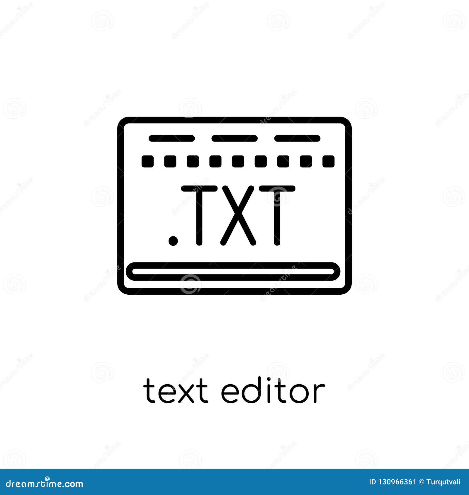 Icono Del Editor De Texto Editor De Texto Linear Plano Moderno De Moda ...