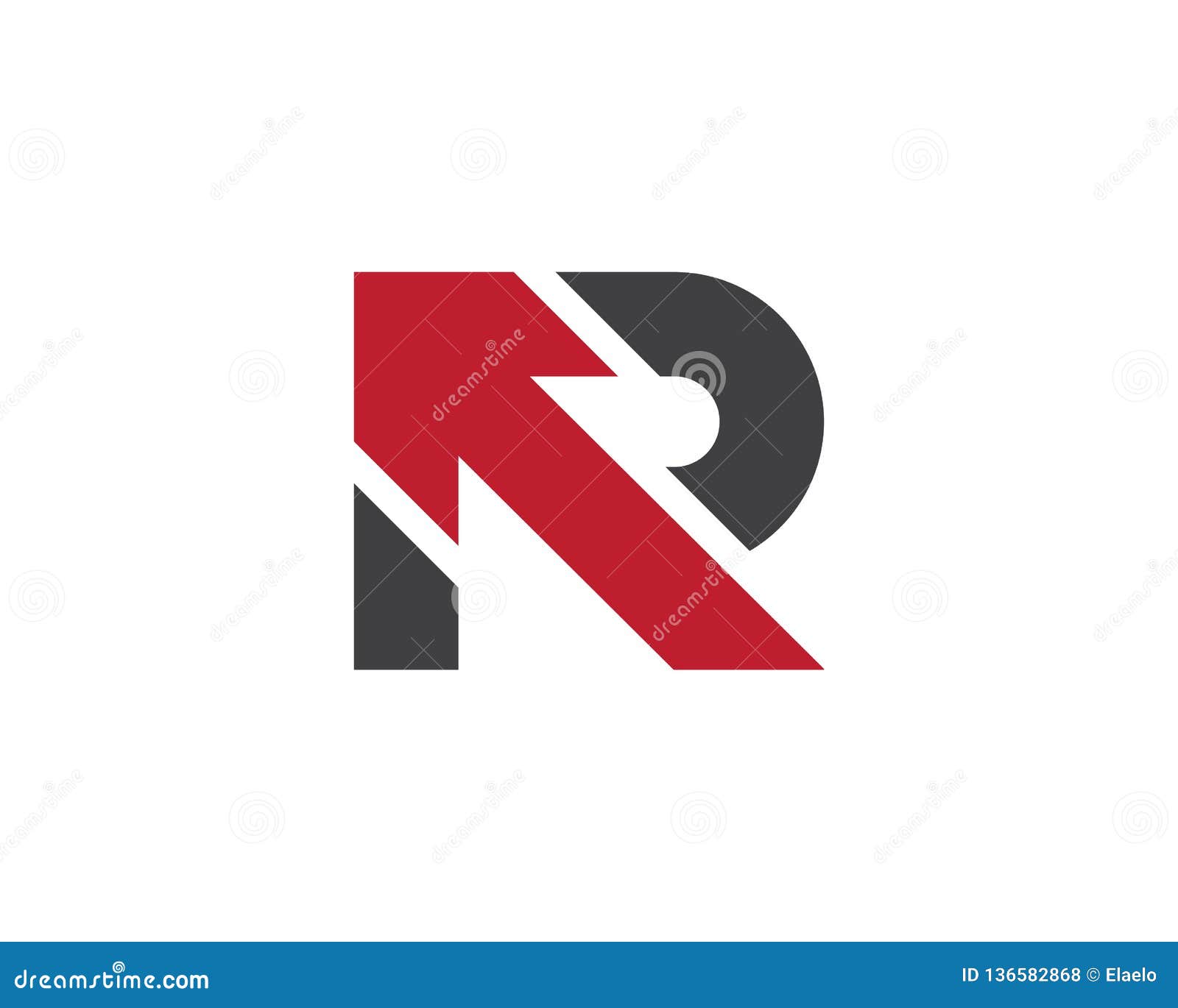 Icono Del Ejemplo Del Vector De La Flecha De La Letra De R Ilustración ...