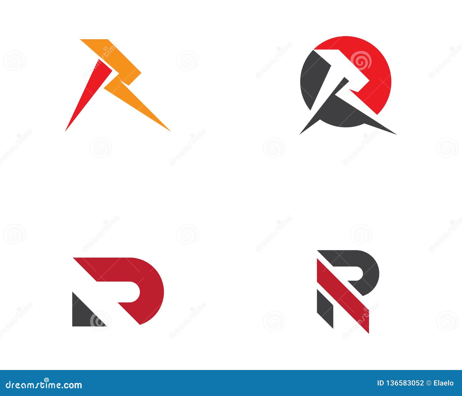 Icono Del Ejemplo Del Vector De La Flecha De La Letra De R Ilustración ...