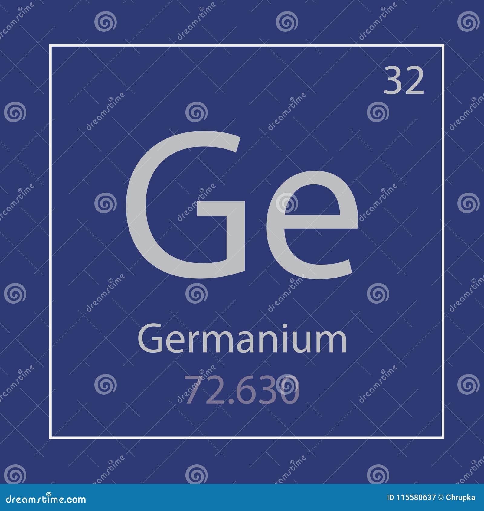 Icono Del Elemento Químico De GE Del Germanio Ilustración del Vector ...