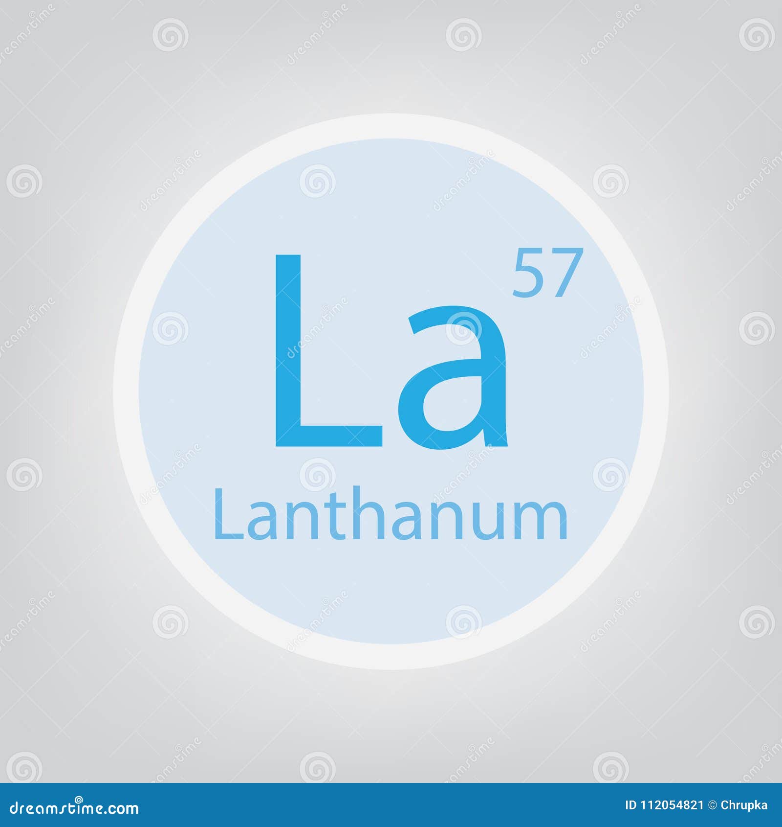 Icono Del Elemento Químico Del La Del Lantano Ilustración del Vector ...