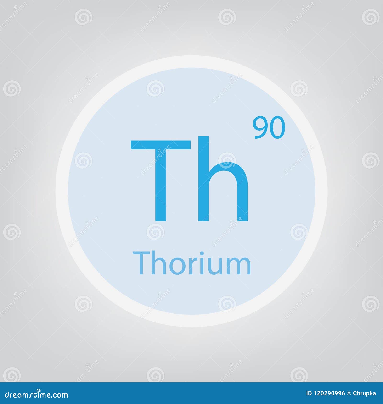 Icono Del Elemento Químico Del Th Del Torio Ilustración del Vector ...
