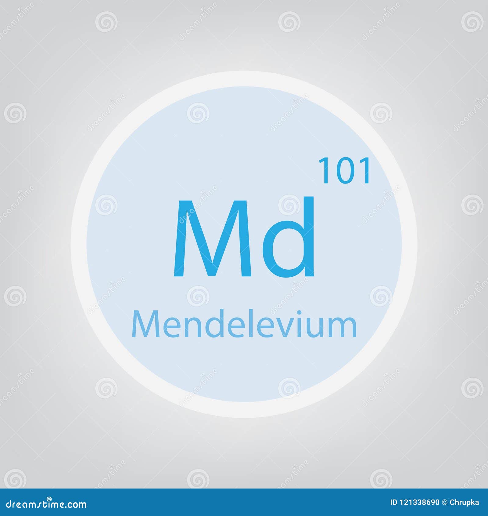 Icono Del Elemento Químico Del Md Del Mendelevio Ilustración del Vector - Ilustración de ...