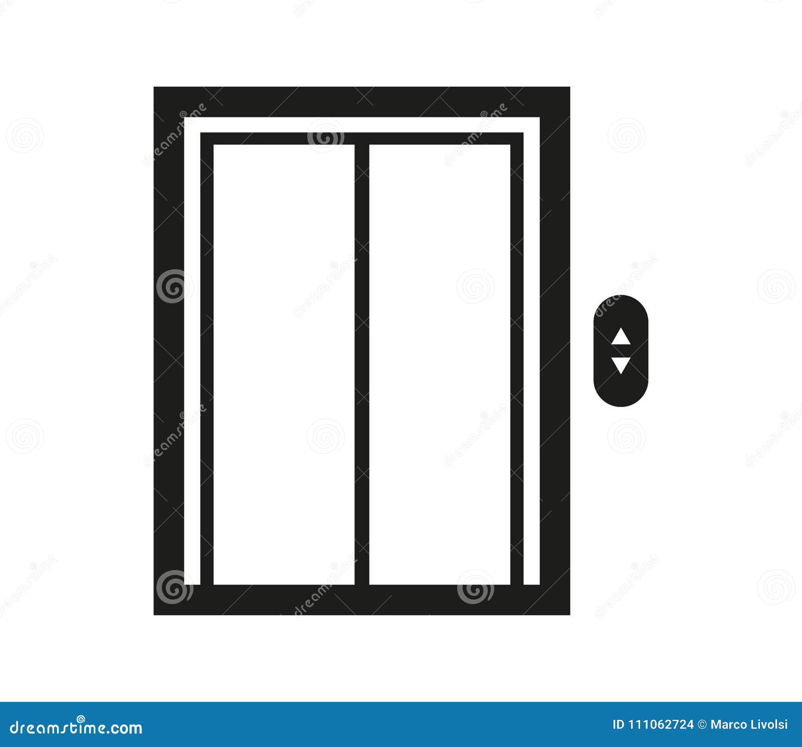 Icono del elevador stock de ilustración. Ilustración de silueta - 111062724