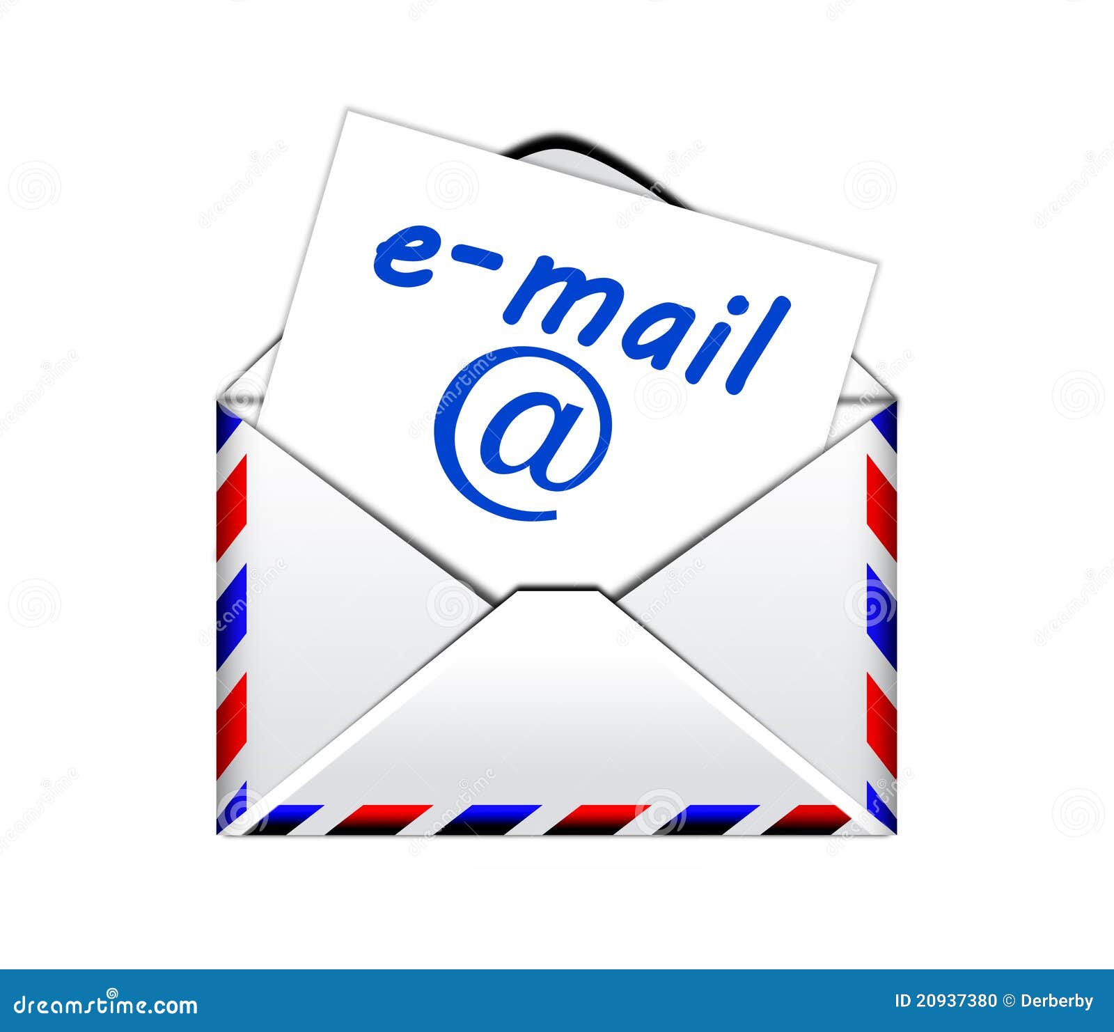 Icono del email stock de ilustración. Ilustración de blanco - 20937380