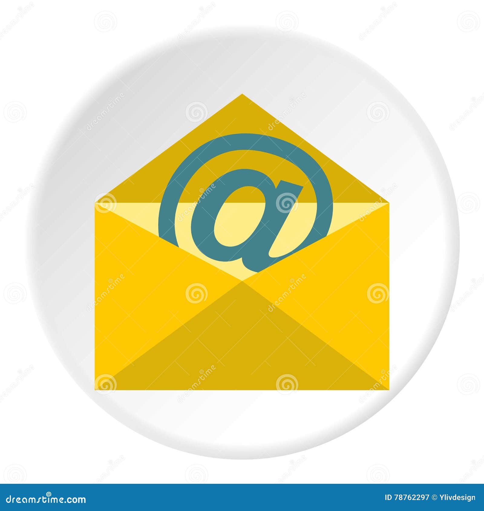 Icono Del Email, Estilo Plano Ilustración del Vector - Ilustración de ...
