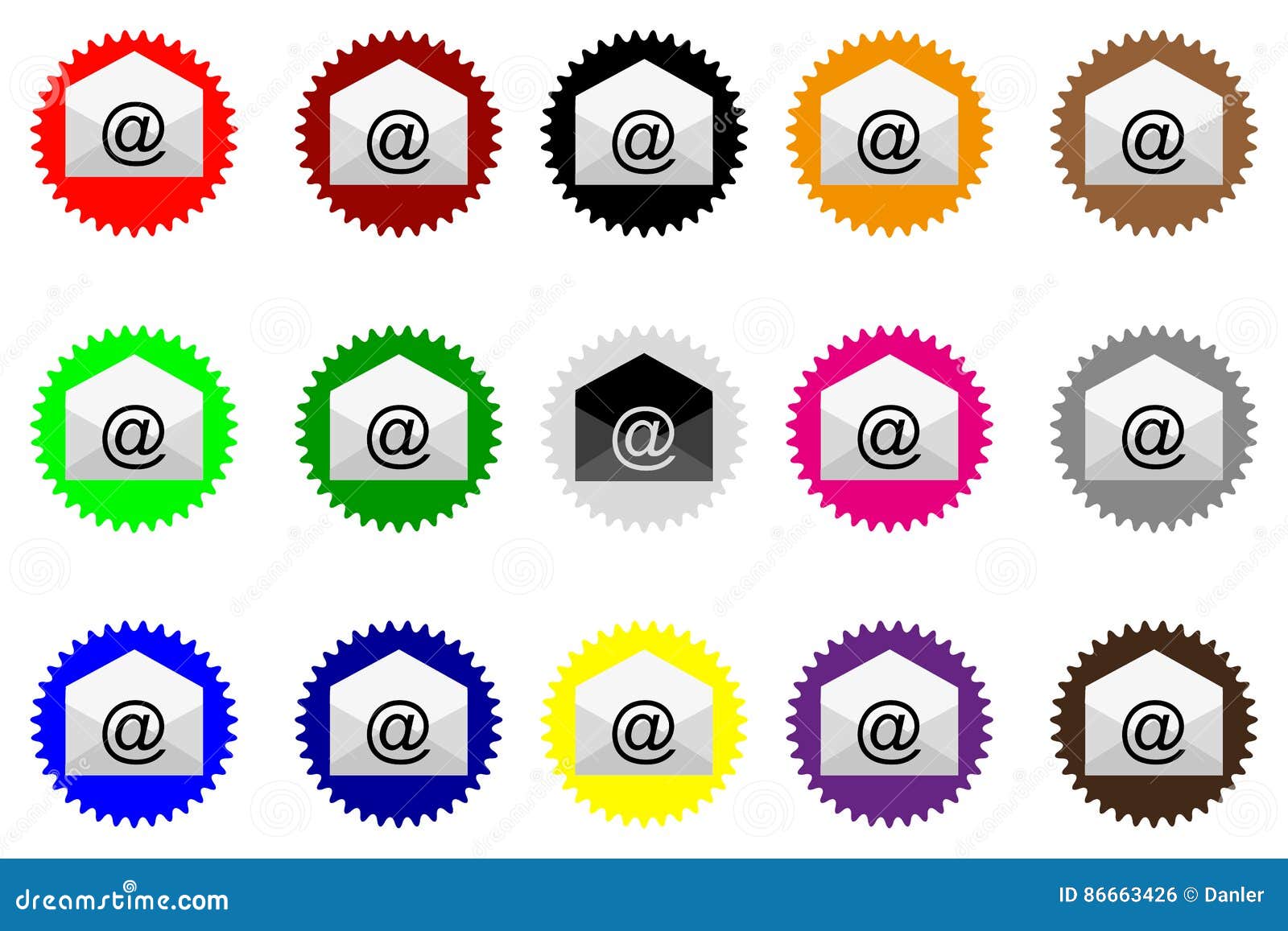 Icono del email, vector ilustración del vector. Ilustración de clave ...