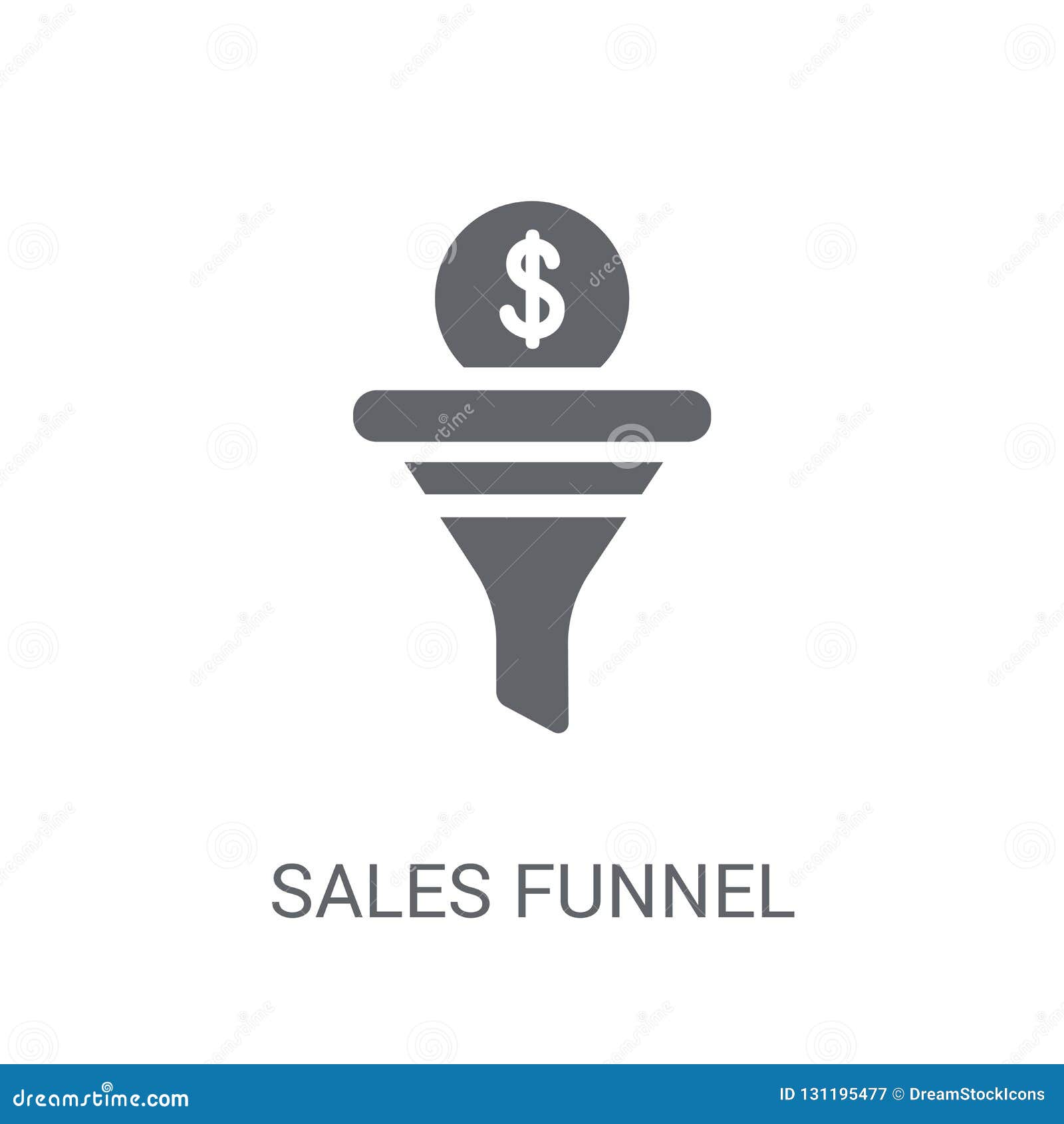 Icono Del Embudo De Las Ventas Ilustración del Vector - Ilustración de ...