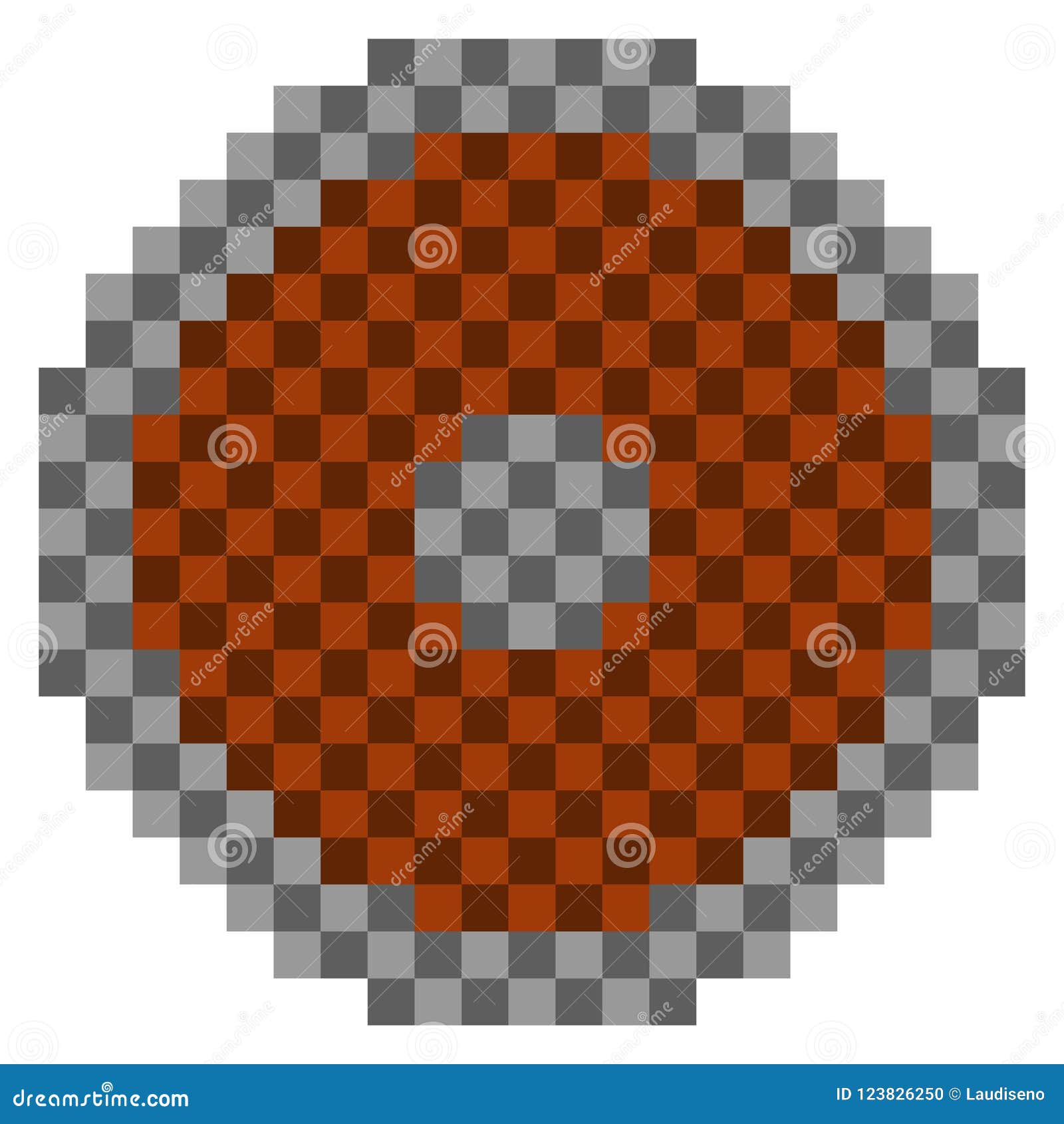 Icono Del Escudo De Pixelated Ilustración del Vector - Ilustración de ...