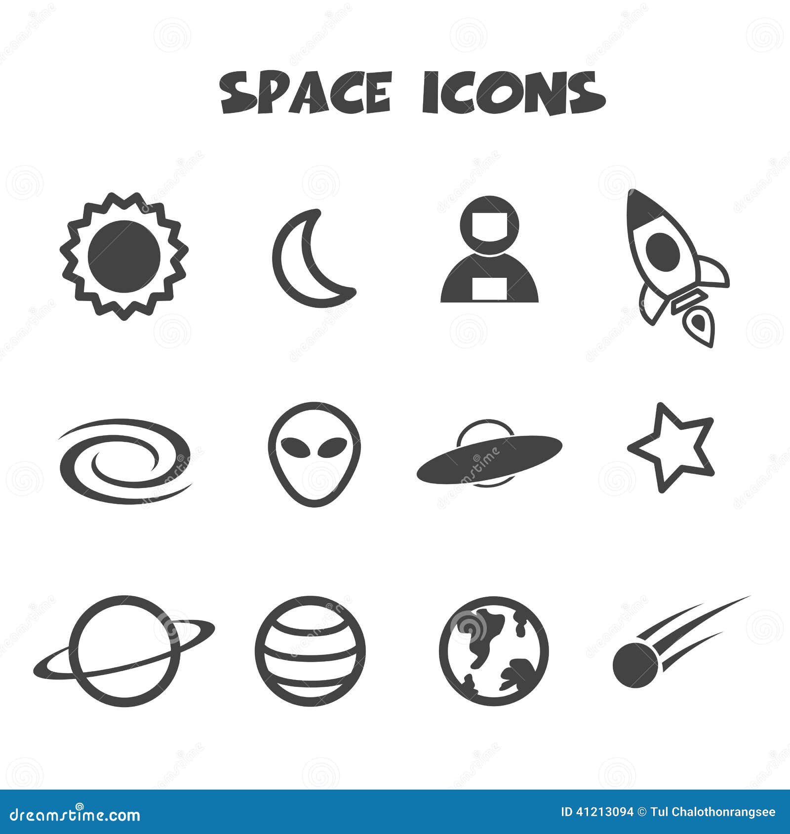 Icono del espacio ilustración del vector. Ilustración de espacio - 41213094