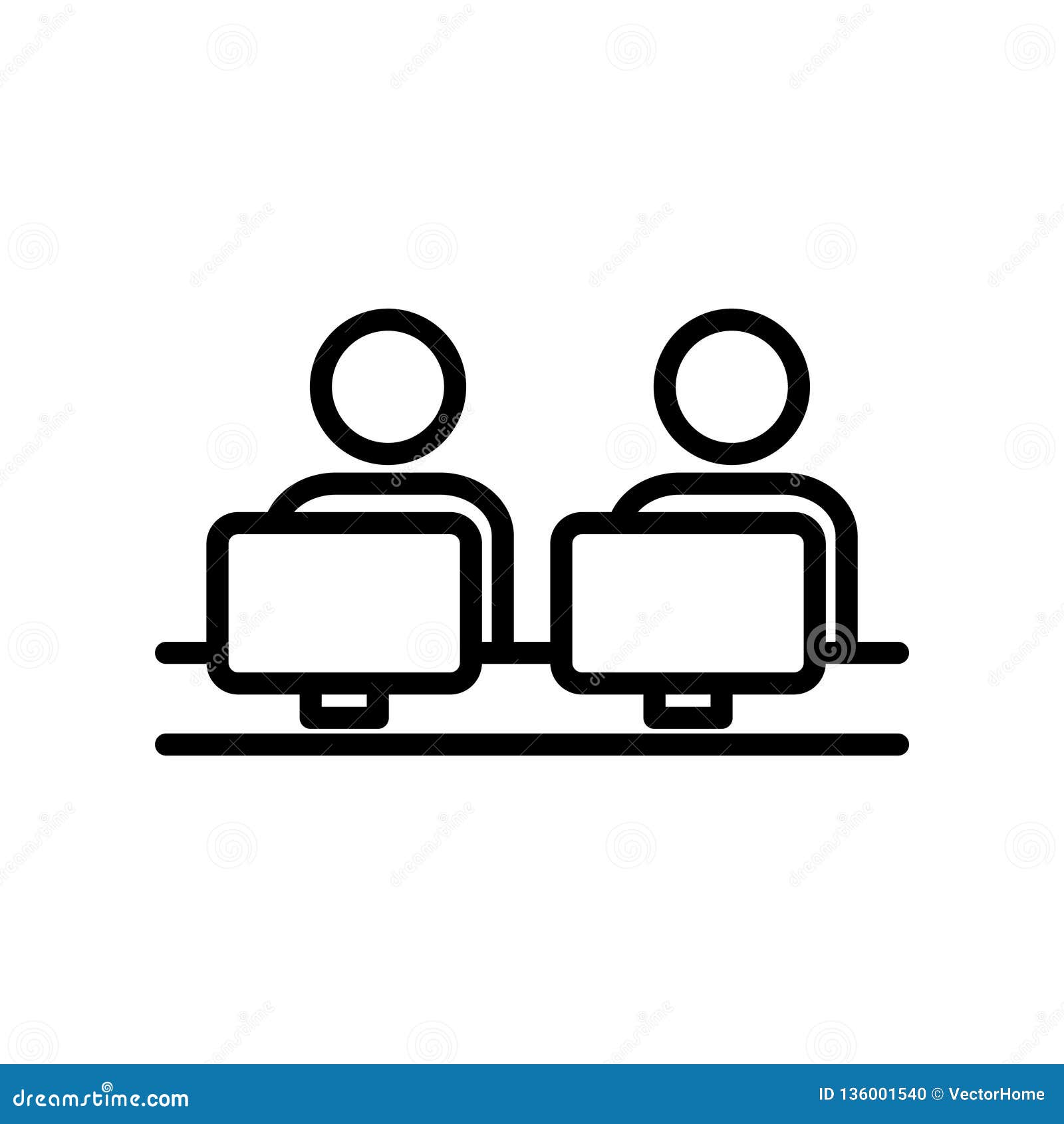 Icono Del Espacio De Coworking, Ejemplo Del Vector Ilustración del ...