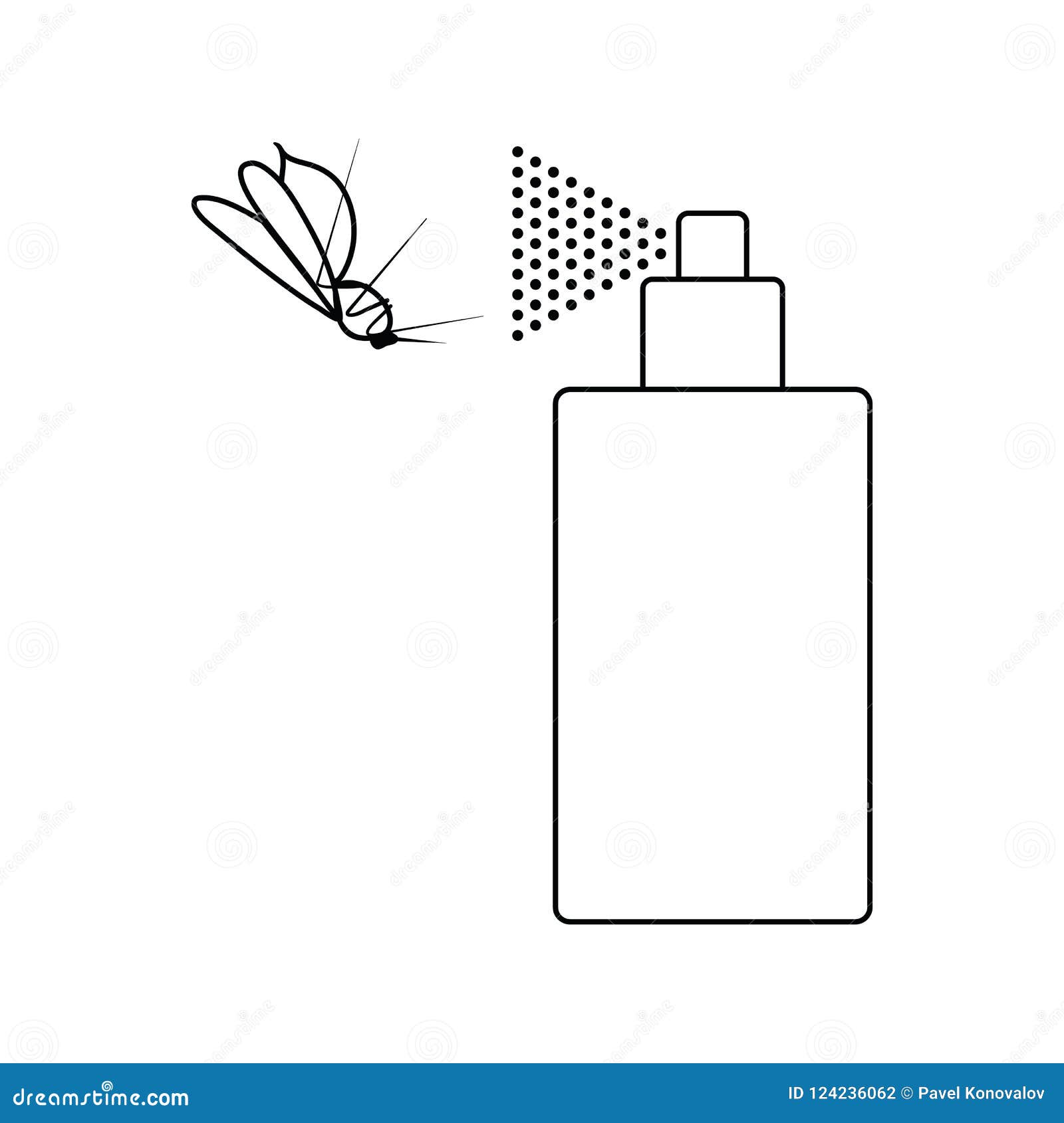 Icono Del Espray Del Mosquito Ilustración Del Vector Ilustración De