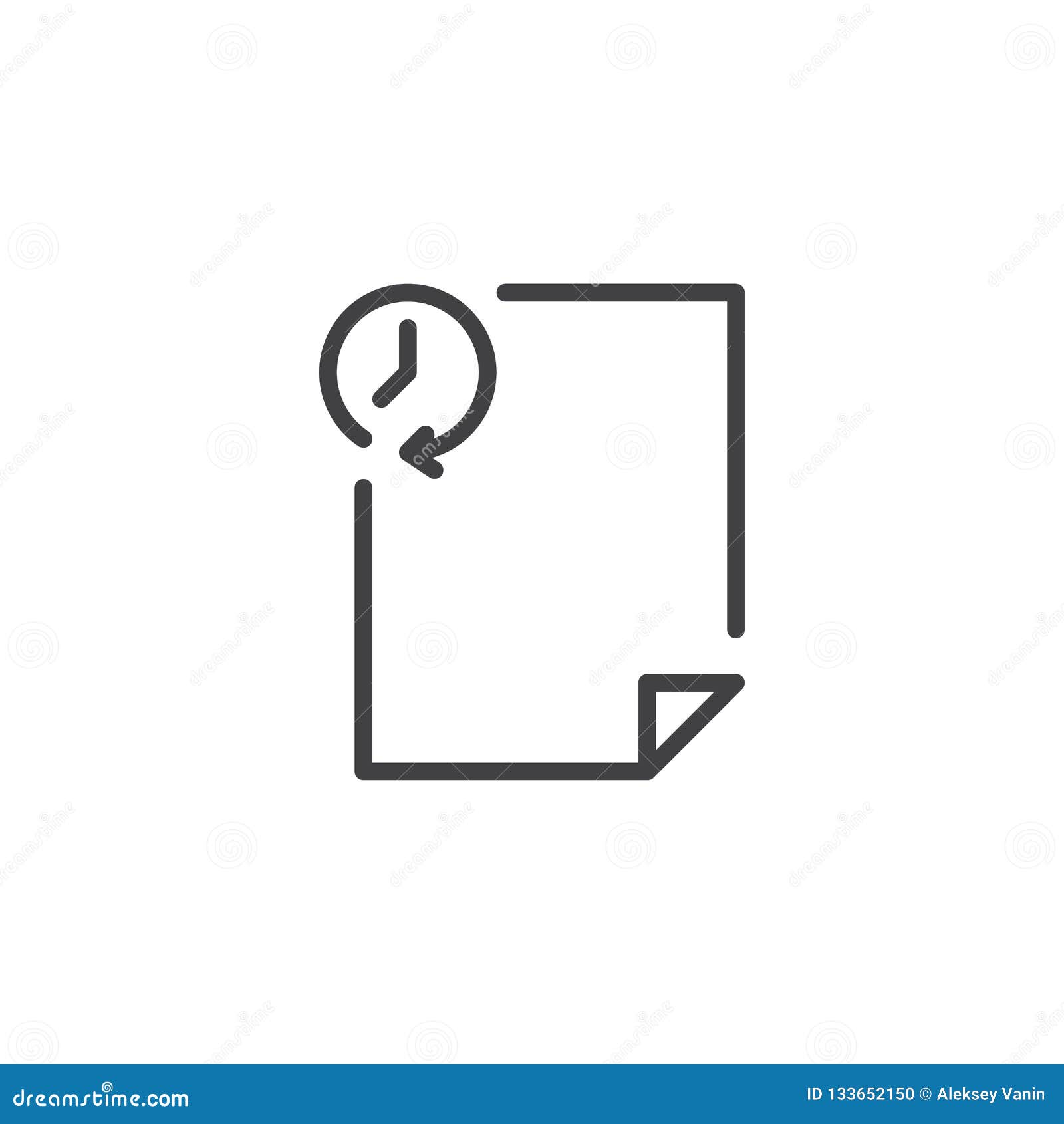 Icono Del Esquema Del Archivo Temporal Ilustración del Vector ...