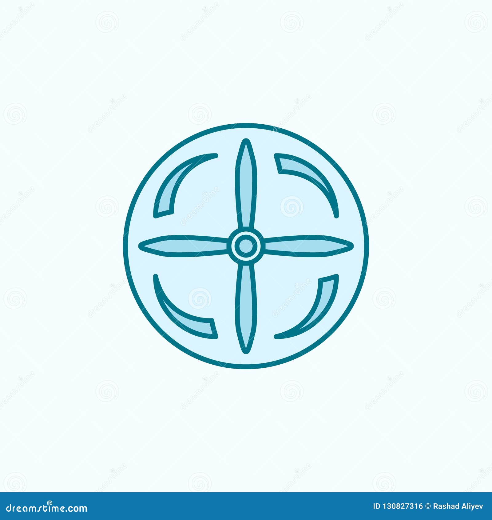 Icono Del Esquema Del Campo Del Propulsor Stock de ilustración ...