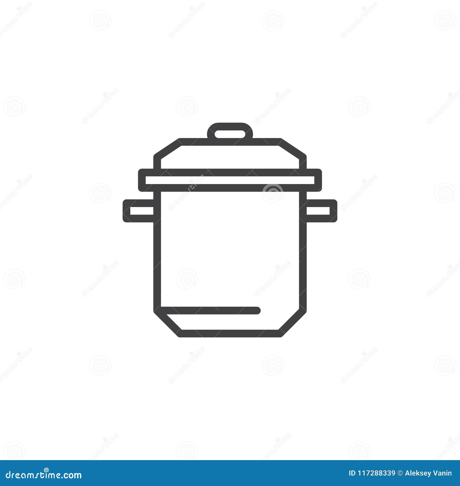 Icono del esquema del cazo ilustración del vector. Ilustración de ...