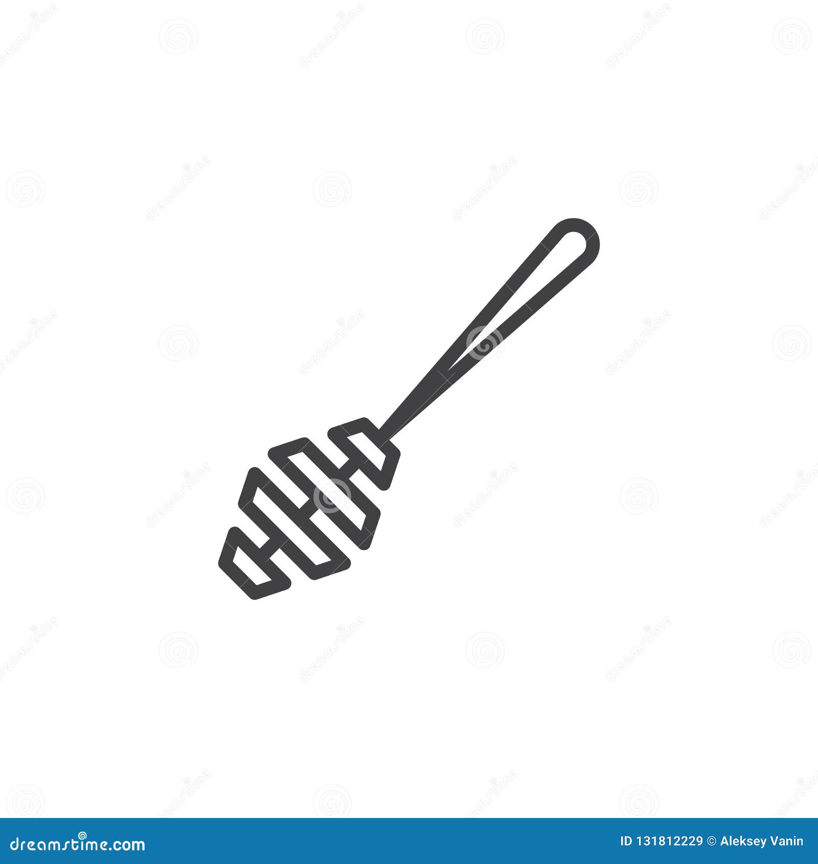 Icono Del Esquema Del Cazo De La Miel Ilustración del Vector ...