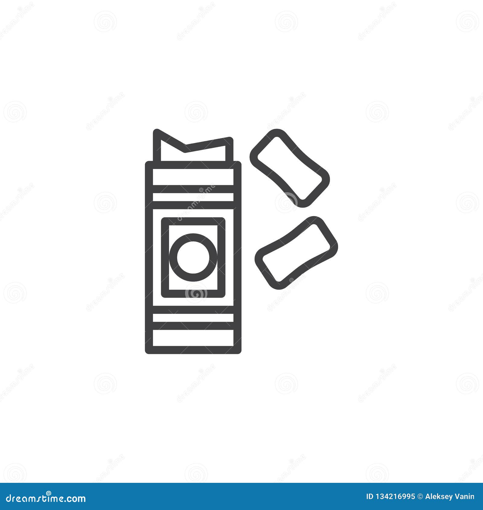 Icono Del Esquema Del Chicle Ilustración del Vector - Ilustración de ...