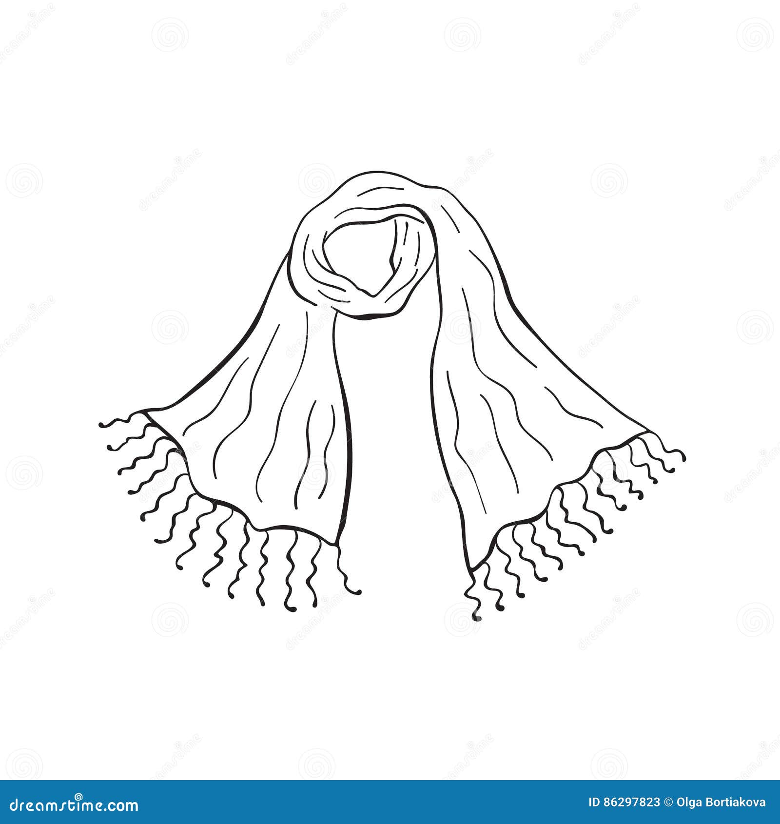 Icono Del Esquema De La Bufanda Ilustración del Vector - Ilustración de ...